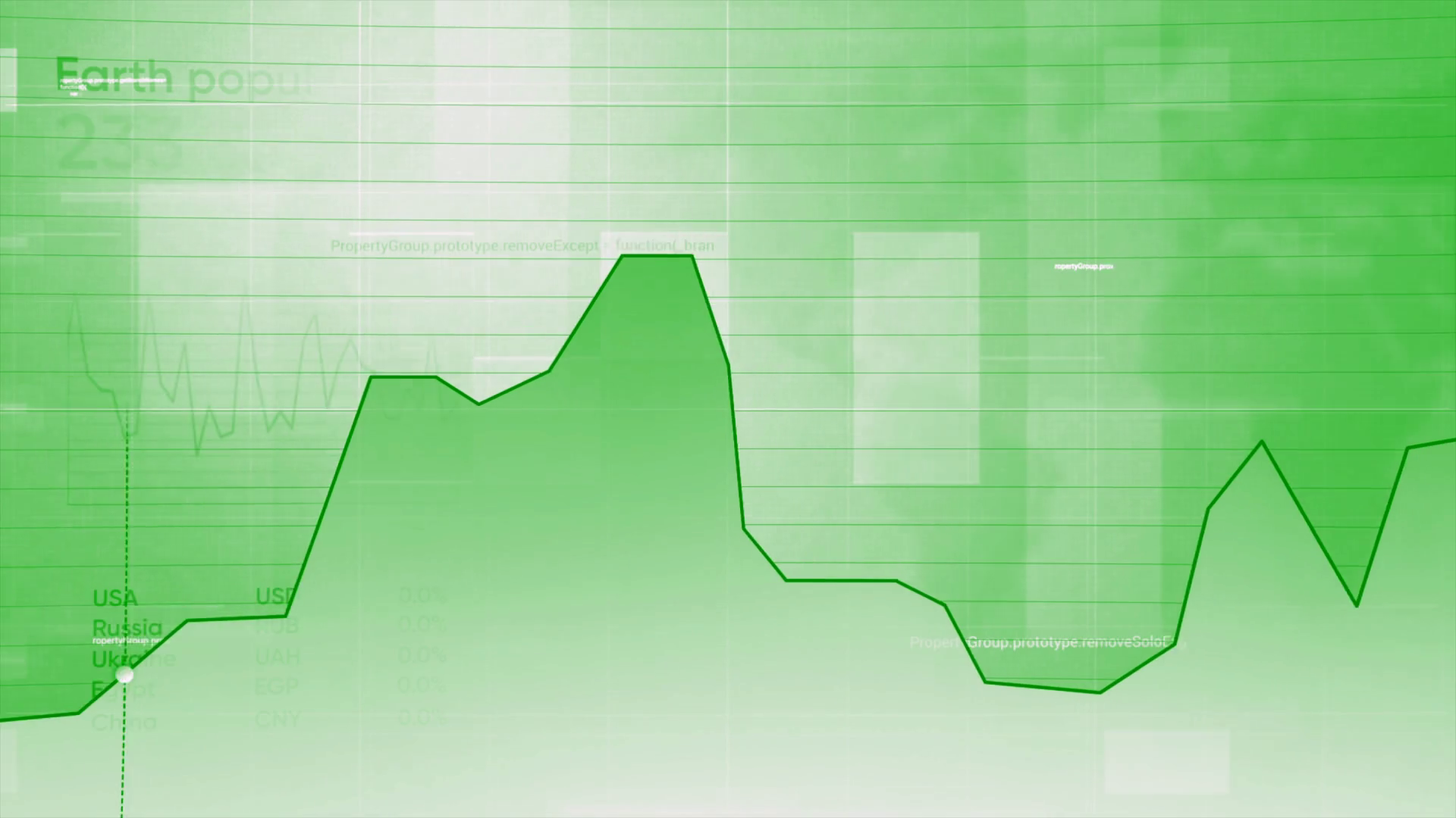Abstract Green World Population Diagram With Stock Motion Graphics SBV ...