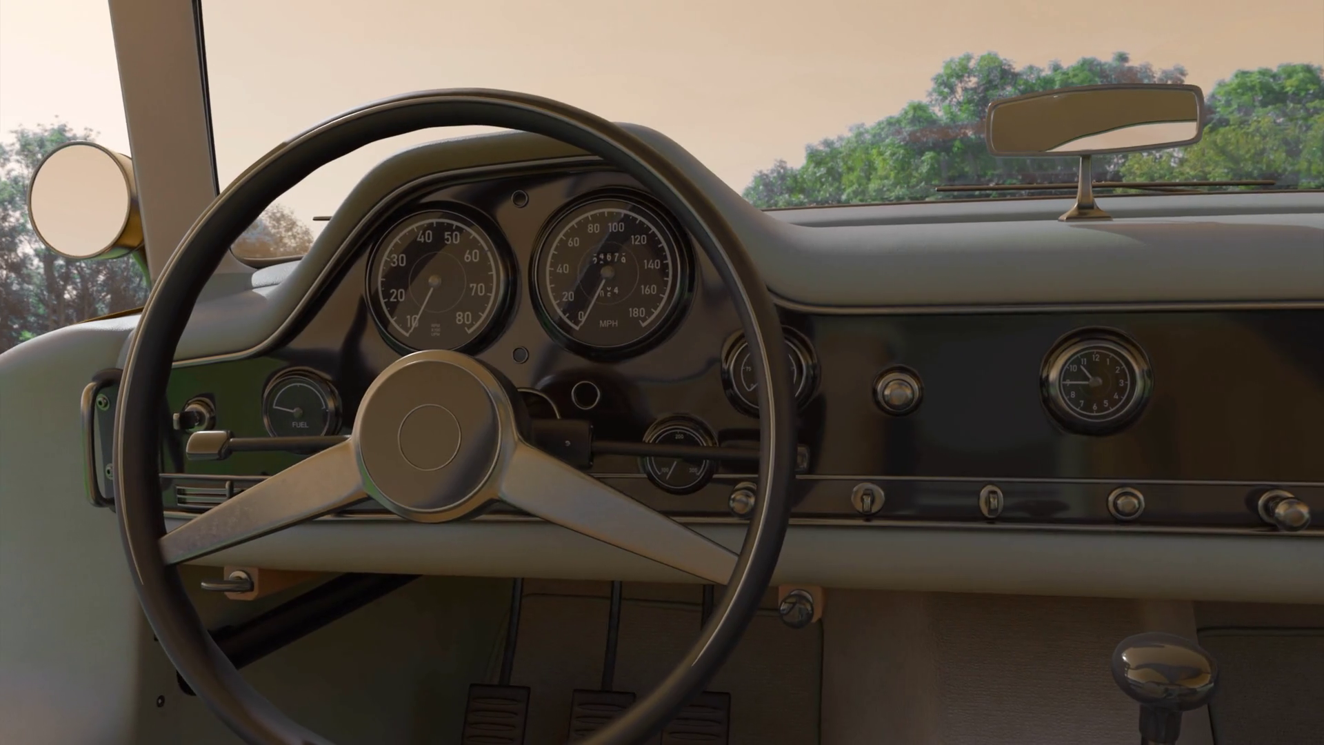 Realistic Interior Of Retro Beautiful Car: Stock Motion Graphics SBV ...