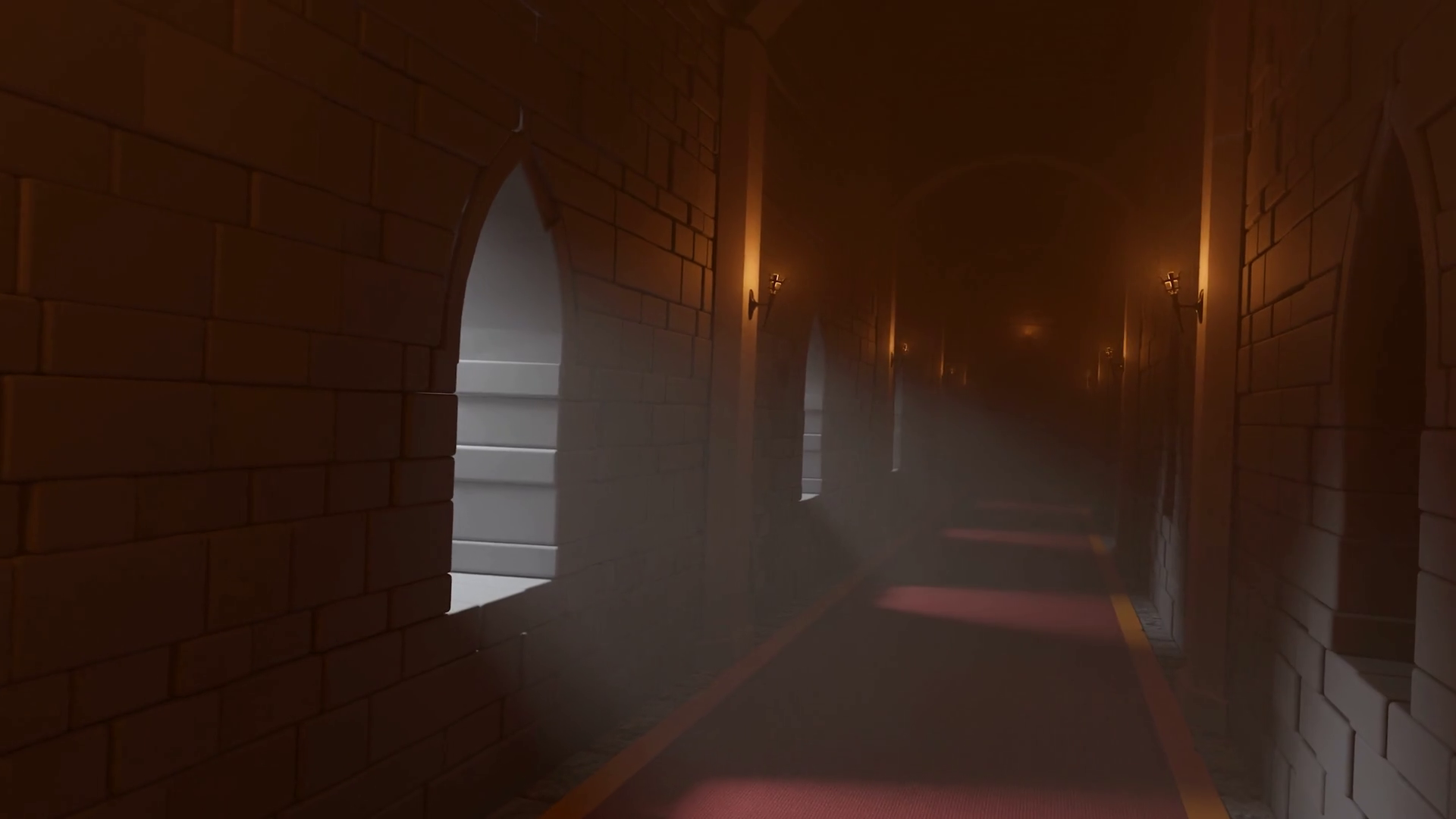 Dark Medieval Castle Corridor With Stone Stock Motion Graphics SBV ...
