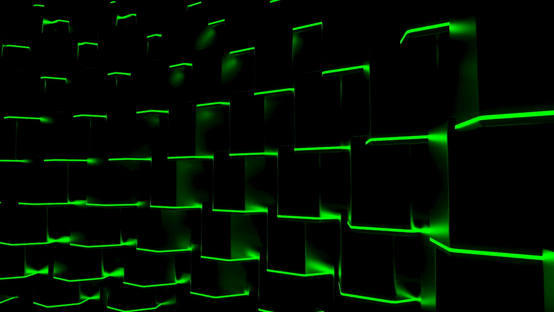 Rows Of Squares With Green Neon Lines Are Stock Motion Graphics SBV ...