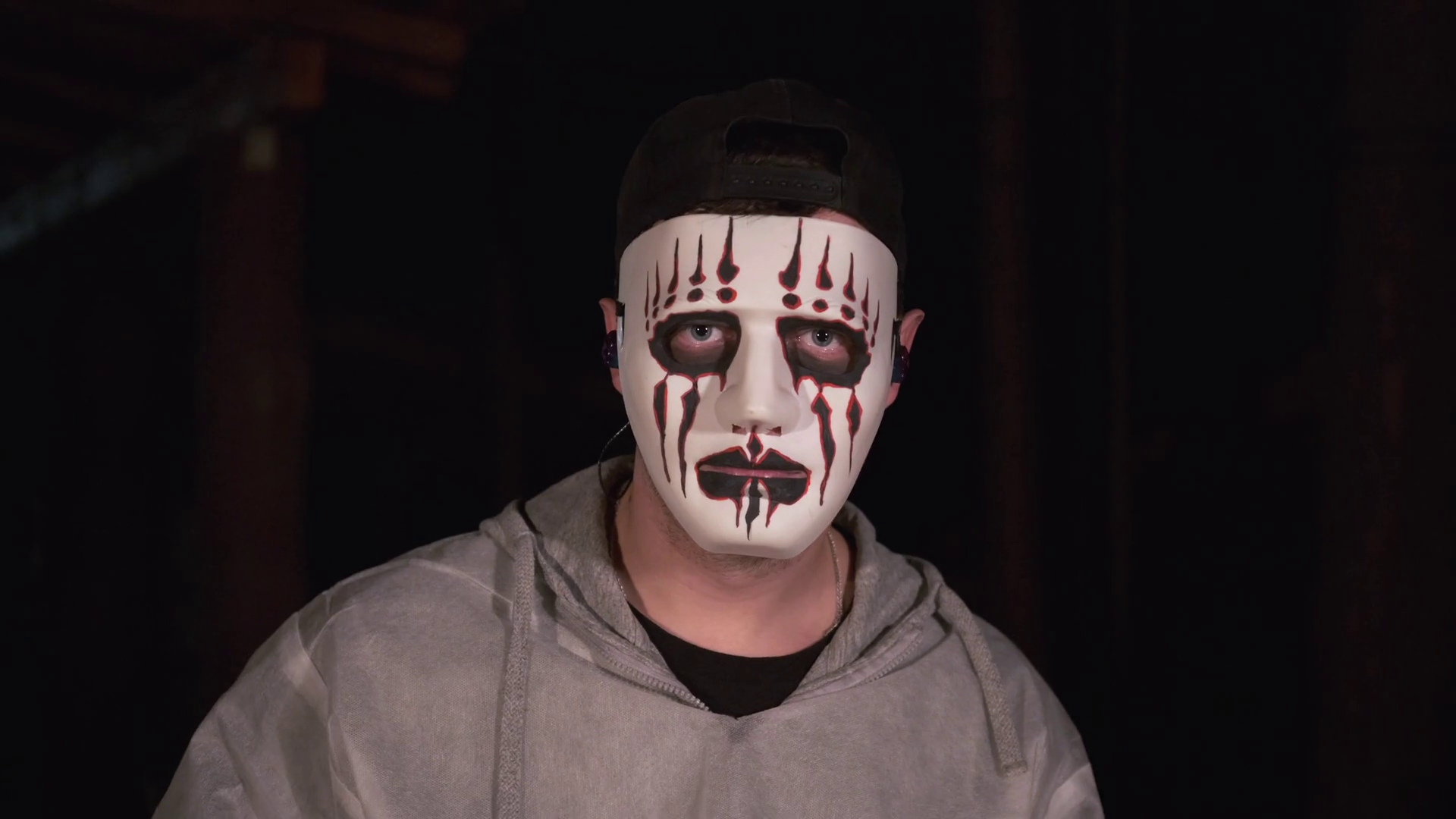 Masked Drummer Clip Intimidating Sight Of Stock Footage SBV-348672936 ...