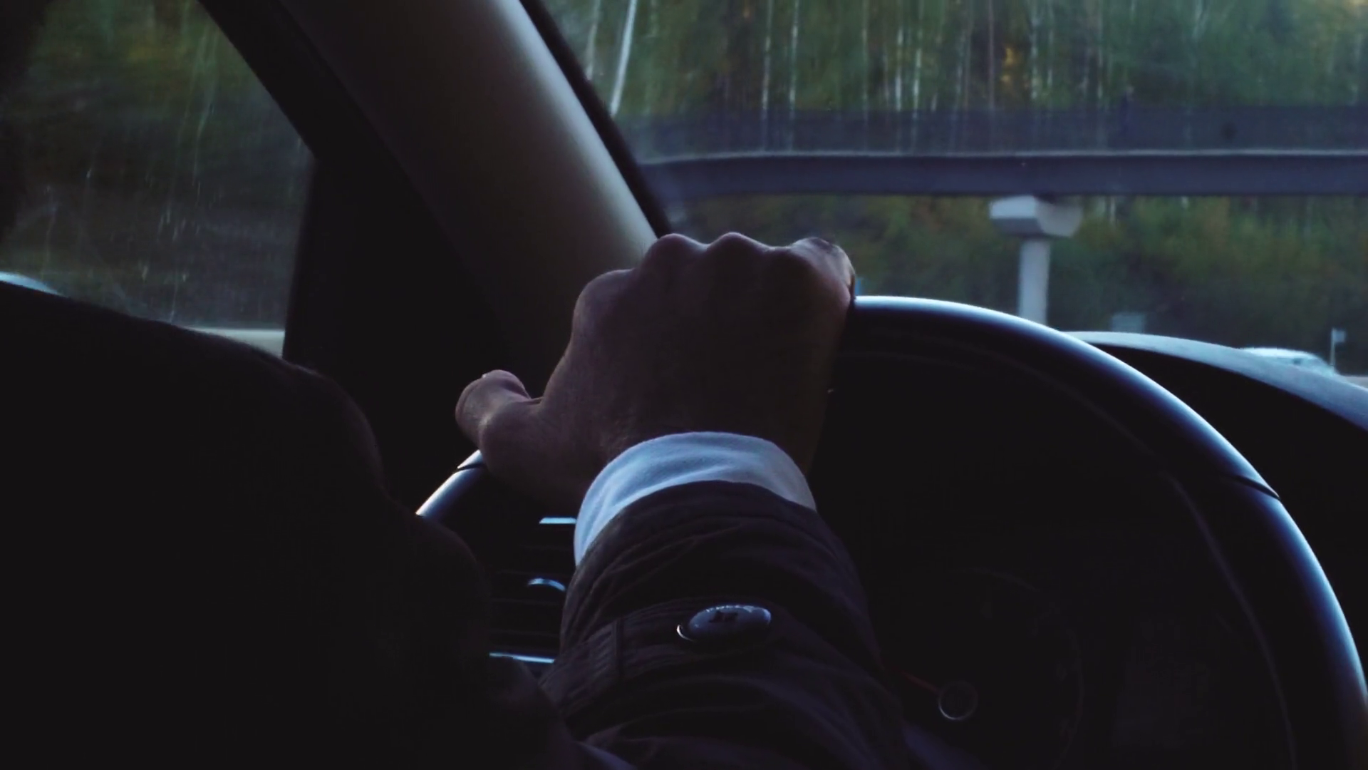 View Over Shoulder Of Driving Man Inside Car Stock Footage SBV ...