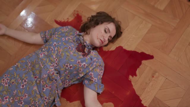 Creepy Girl Covered In Blood Stock Footage: Royalty-Free Video Clips ...