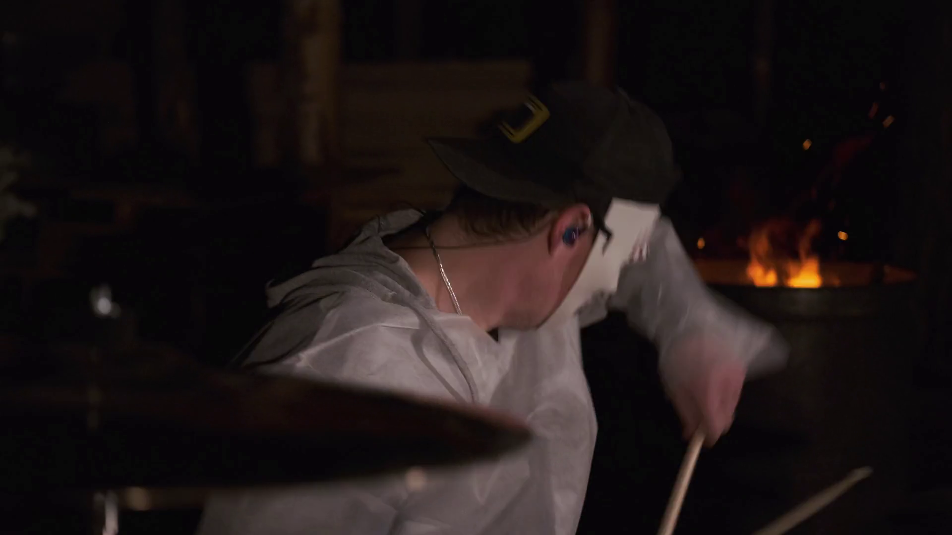 Playing Musical Instruments Clip Masked Man Stock Footage SBV-348673267 ...