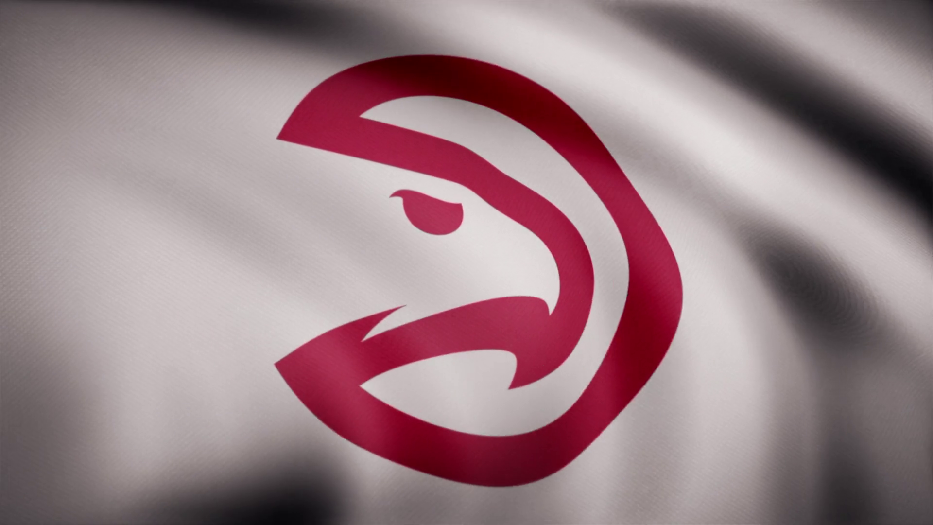 Basketball Atlanta Hawks Flag Is Waving On Stock Footage SBV-348717369 ...