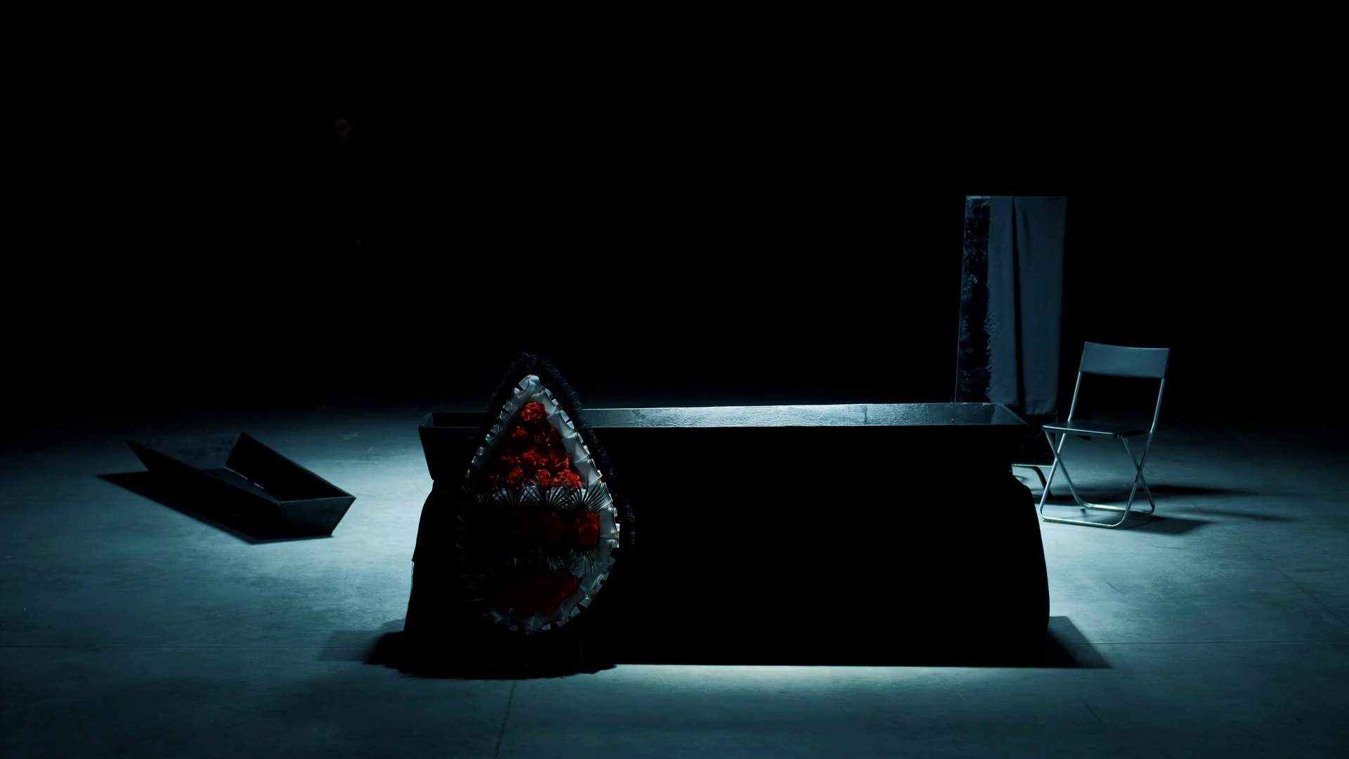 Coffin On Stage Stock Footage Dark Scene Stock Footage SBV-348749454 ...