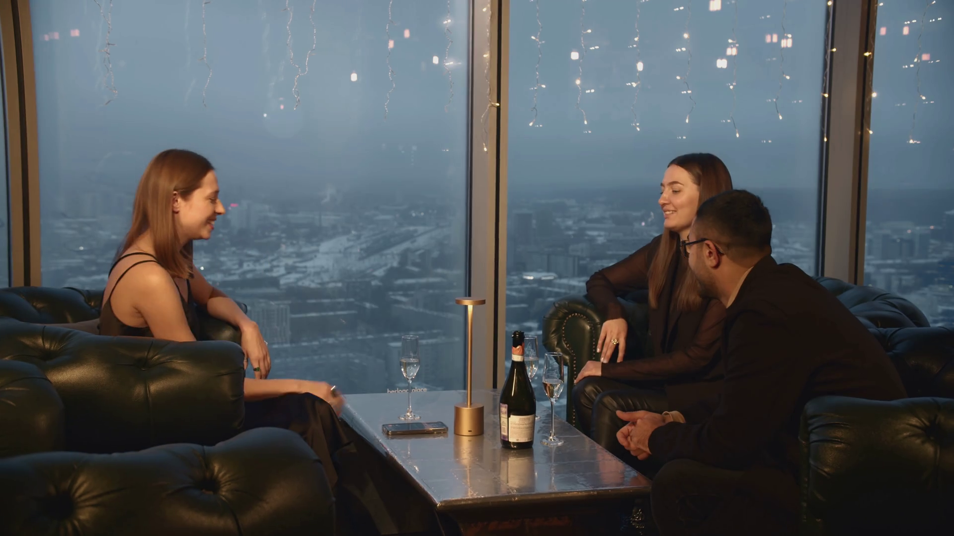 Friends Chat Drink Champagne In Elegant Stock Footage SBV-348898452 ...
