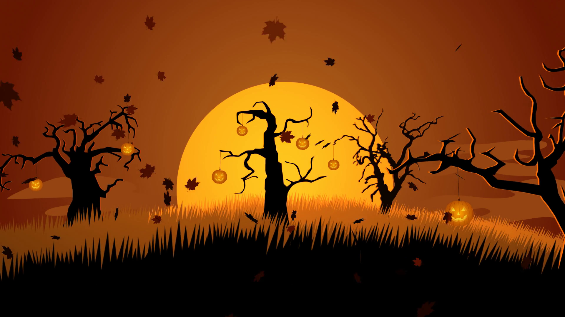 A Scary Autumn Night Zombie Walking On Stock Motion Graphics SBV ...