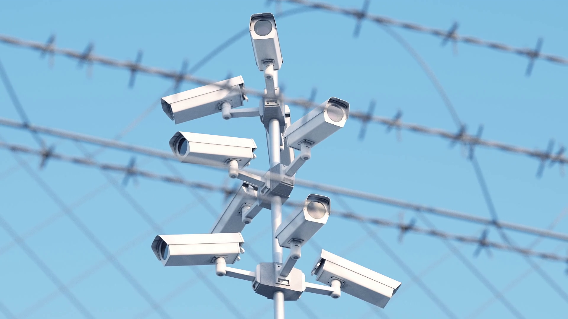 Security Cameras Monitoring Private Property Stock Motion Graphics SBV ...