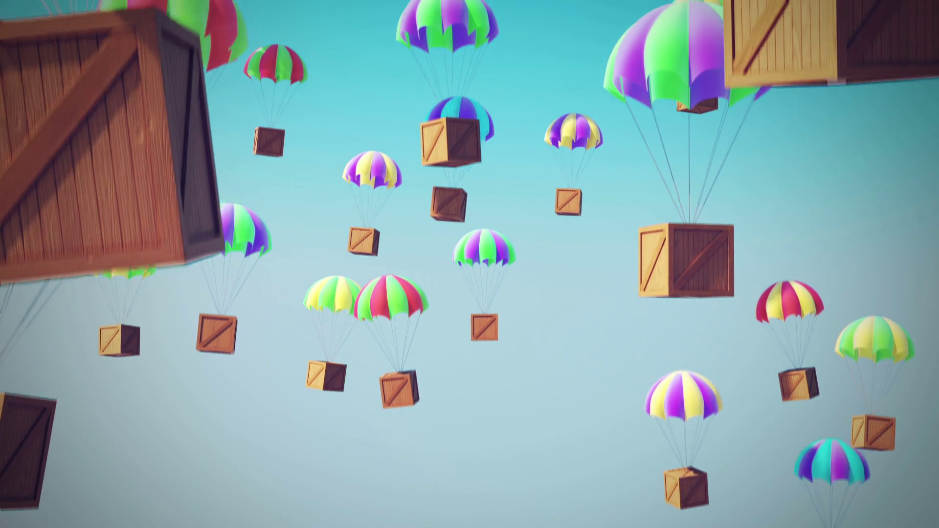 A Fabulous Footage Of Colorful Parachutes Stock Motion Graphics SBV ...