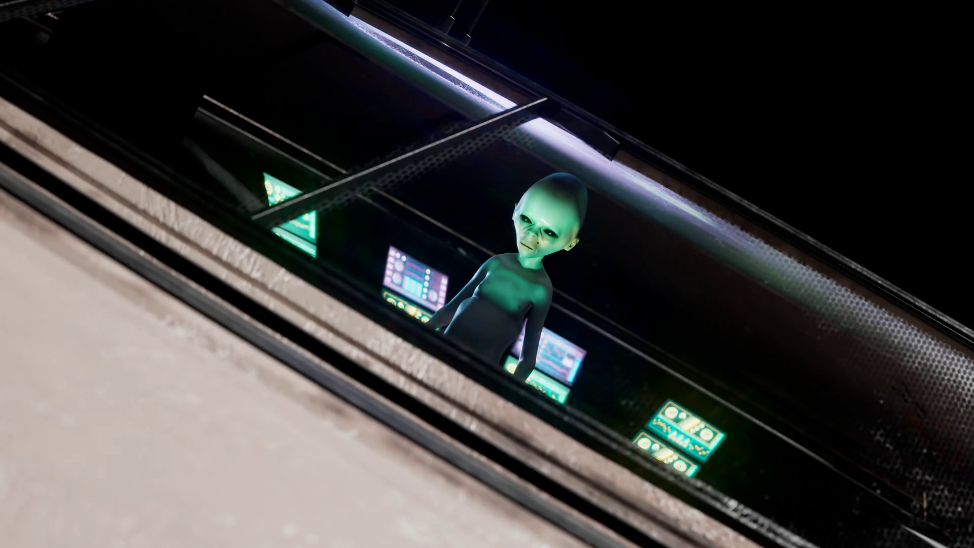 Alien In Unidentified Flying Object Ufo Stock Motion Graphics SBV ...