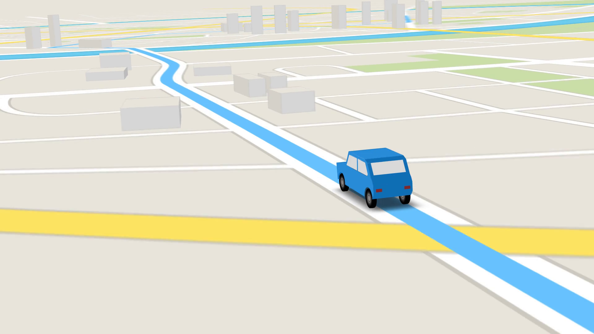 Gps Navigation Map 2d Animation Of Blue Car Stock Motion Graphics SBV ...