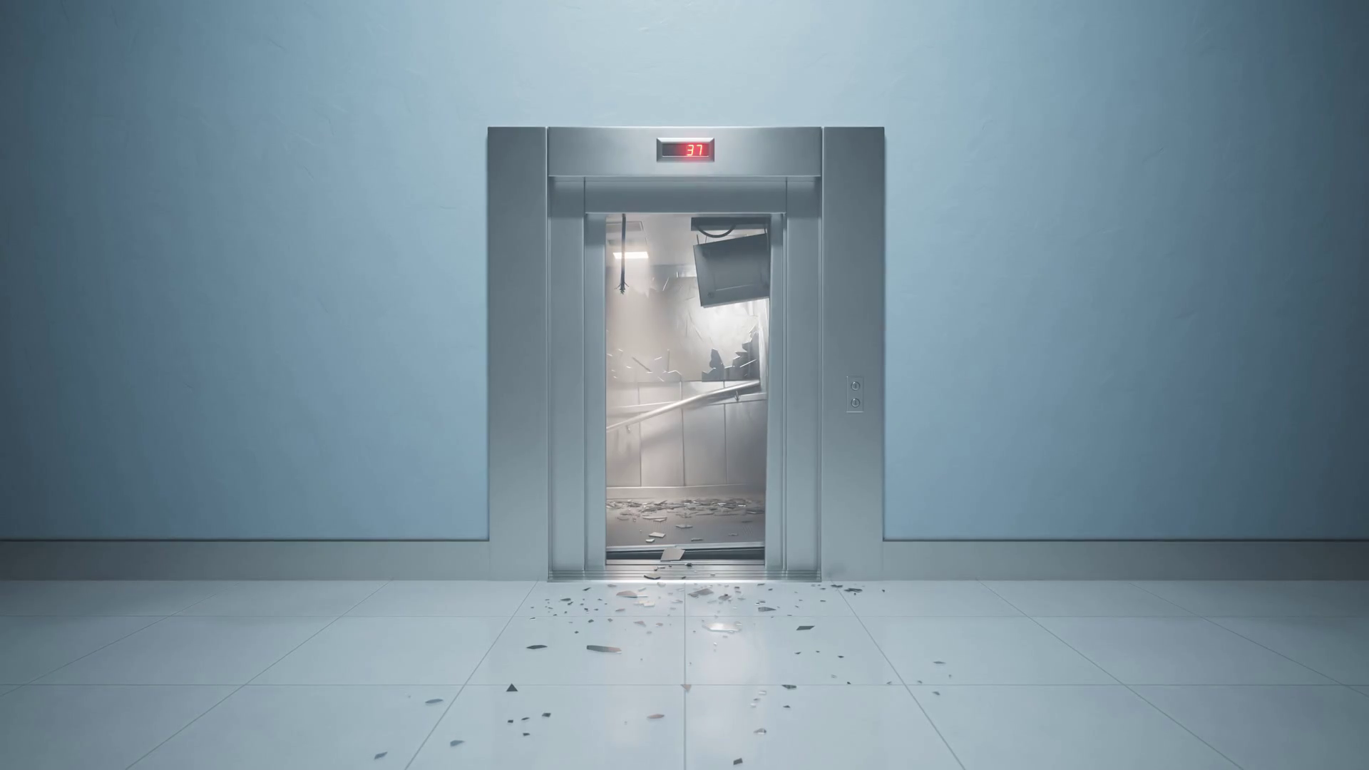 Animation Of Modern Ruined Elevator With Stock Motion Graphics SBV ...