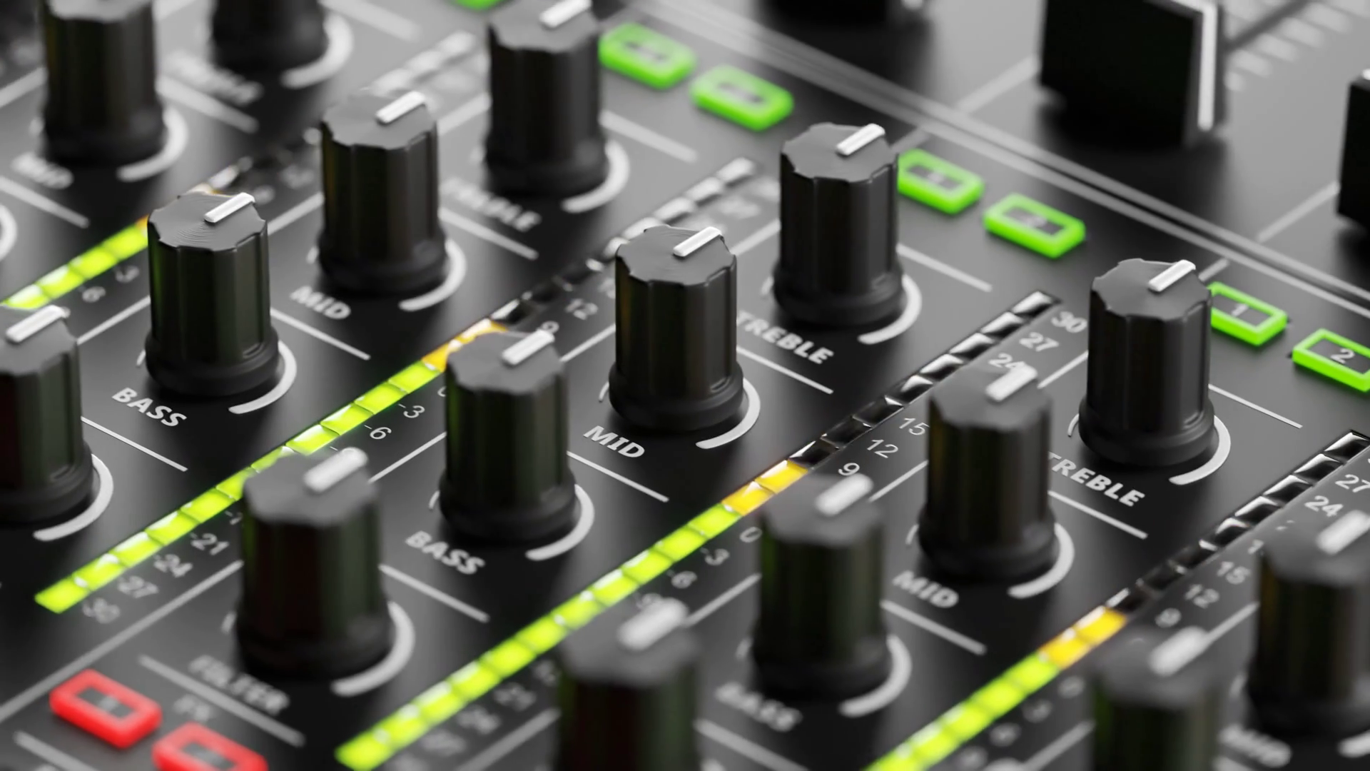 Dj Mixer Showing Sound Levels On Different Stock Motion Graphics SBV ...