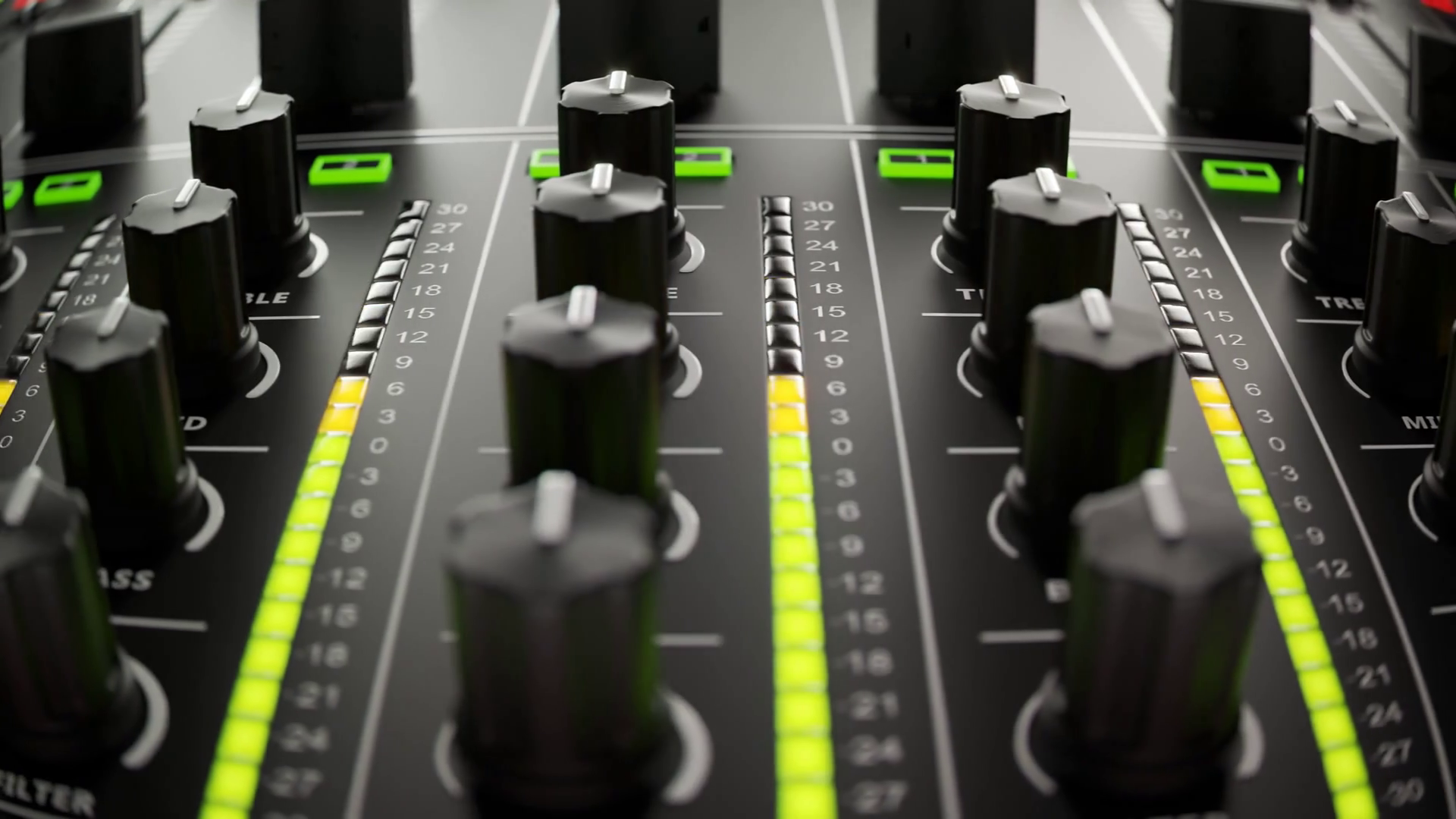 Dj Mixer Showing Sound Levels On Different Stock Motion Graphics SBV ...
