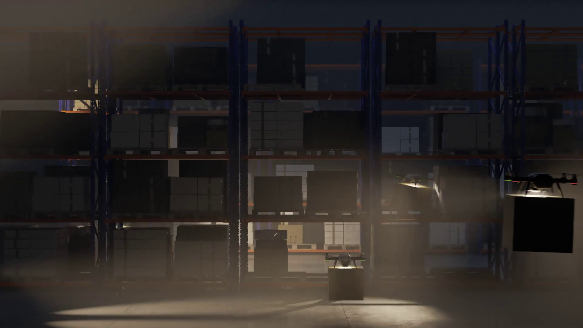 Drones Taking Packages From Store Room Stock Motion Graphics SBV ...