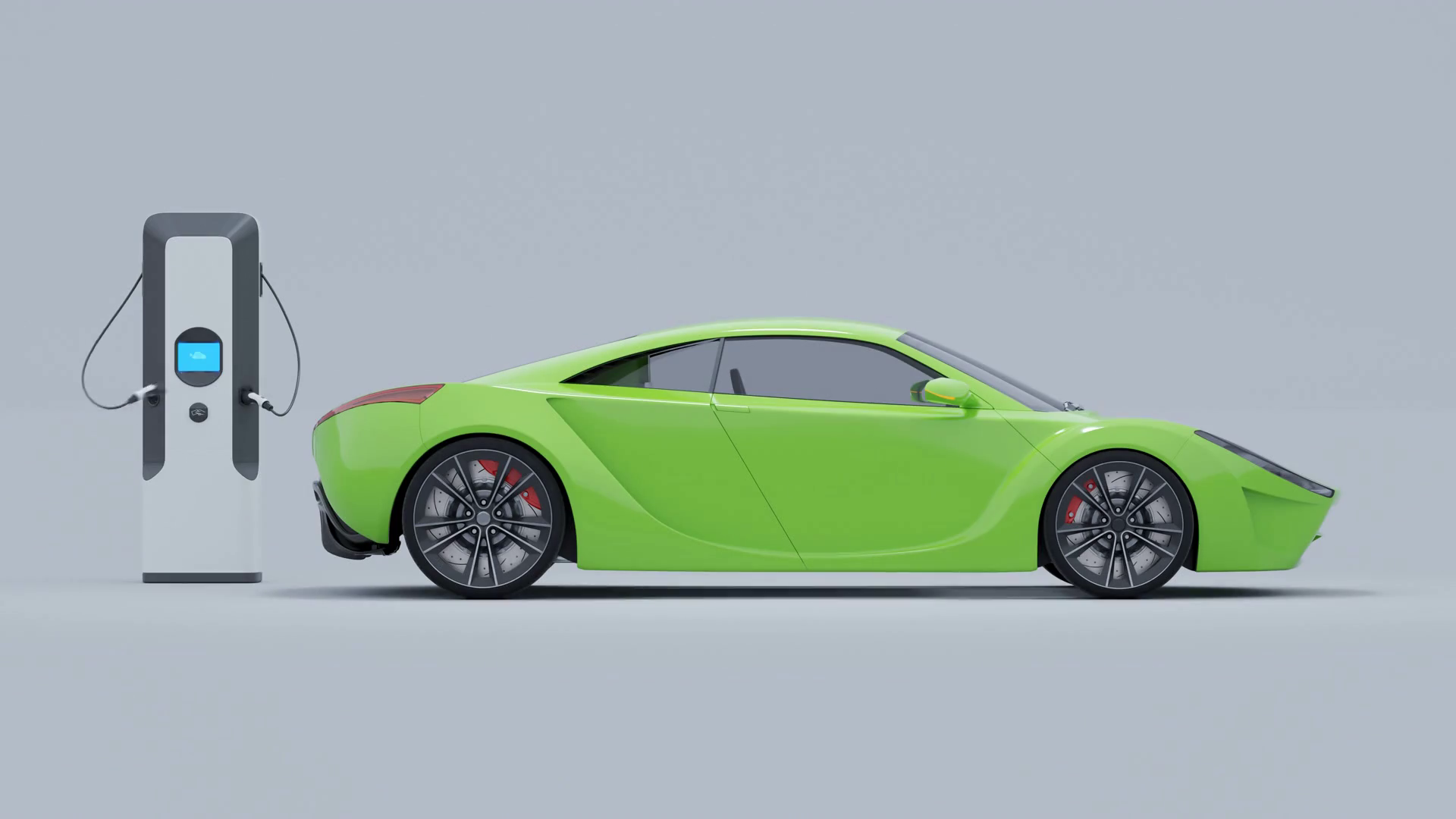 Animation Of Electric Car Connected To Stock Motion Graphics SBV ...