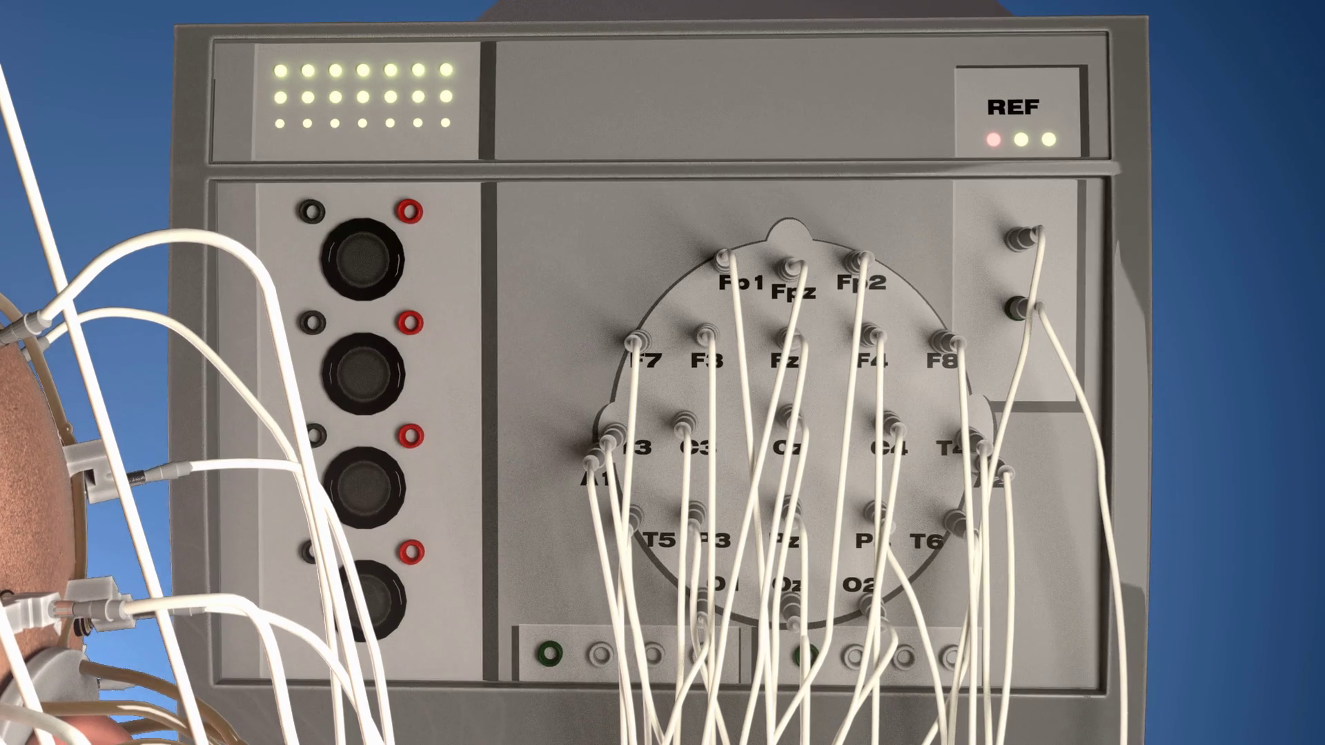 Electroencephalography Machine Analyzing Stock Motion Graphics SBV ...