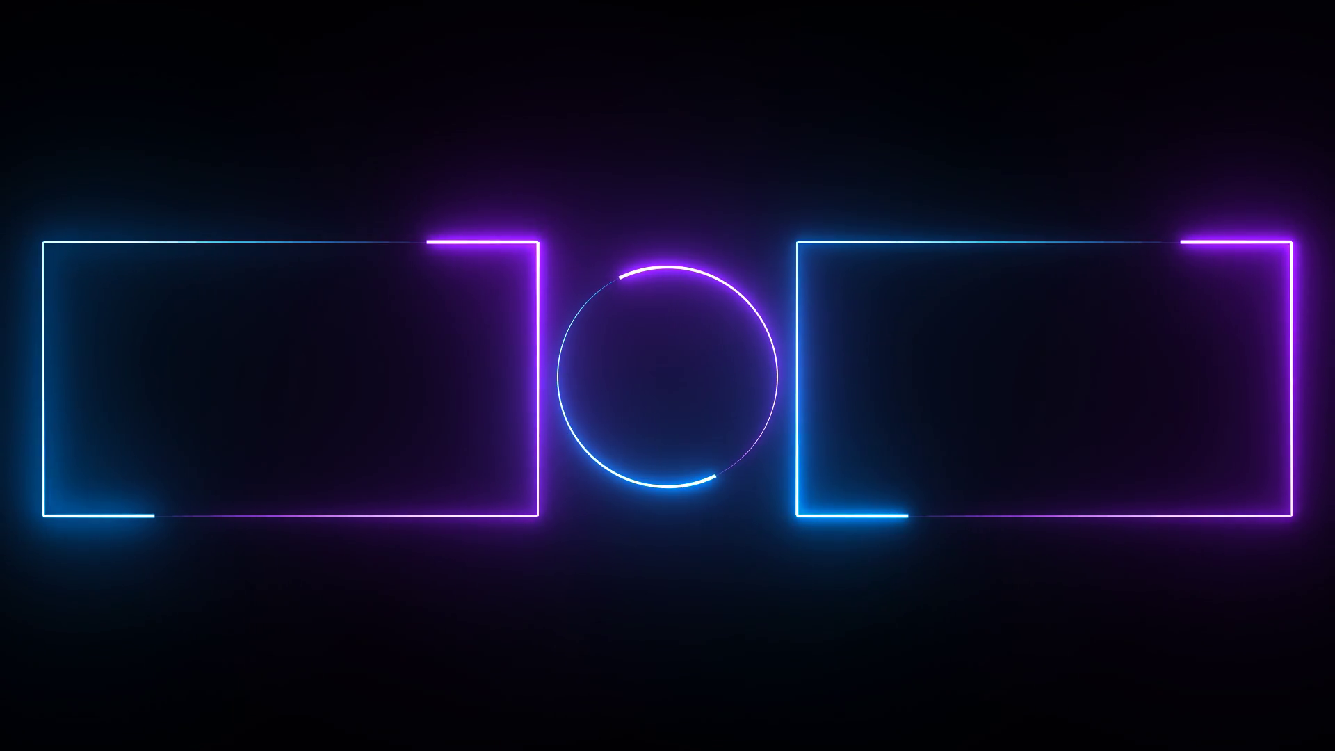 End Screen Neon Frame Blue Purple Seamless Stock Motion Graphics SBV ...