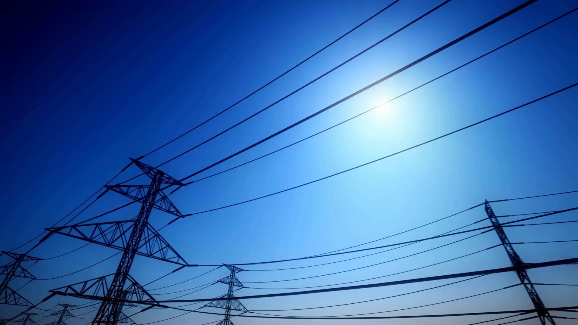 Endless Electric Powerlines Pylons Loopable Stock Motion Graphics SBV ...