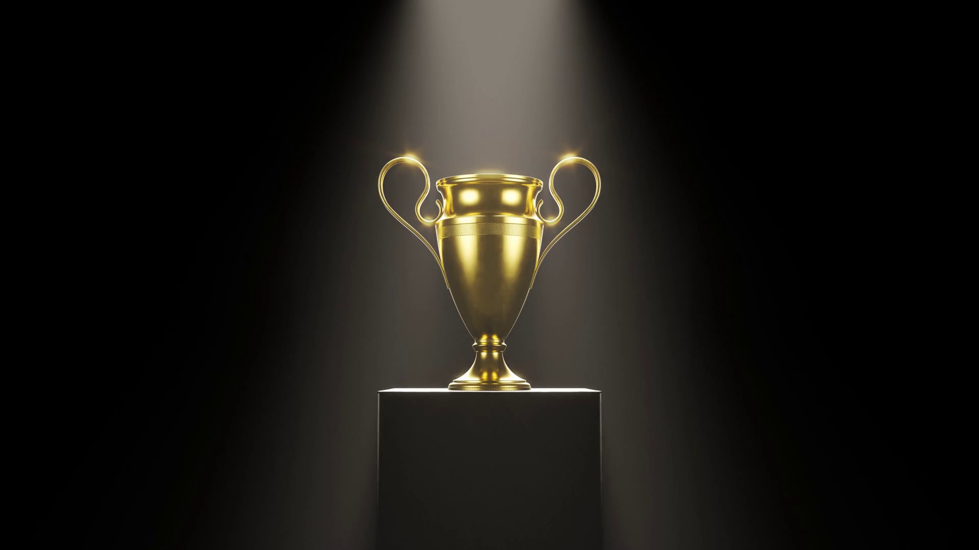 Golden Metallic Trophy Cup On Platform Award Stock Motion Graphics SBV ...