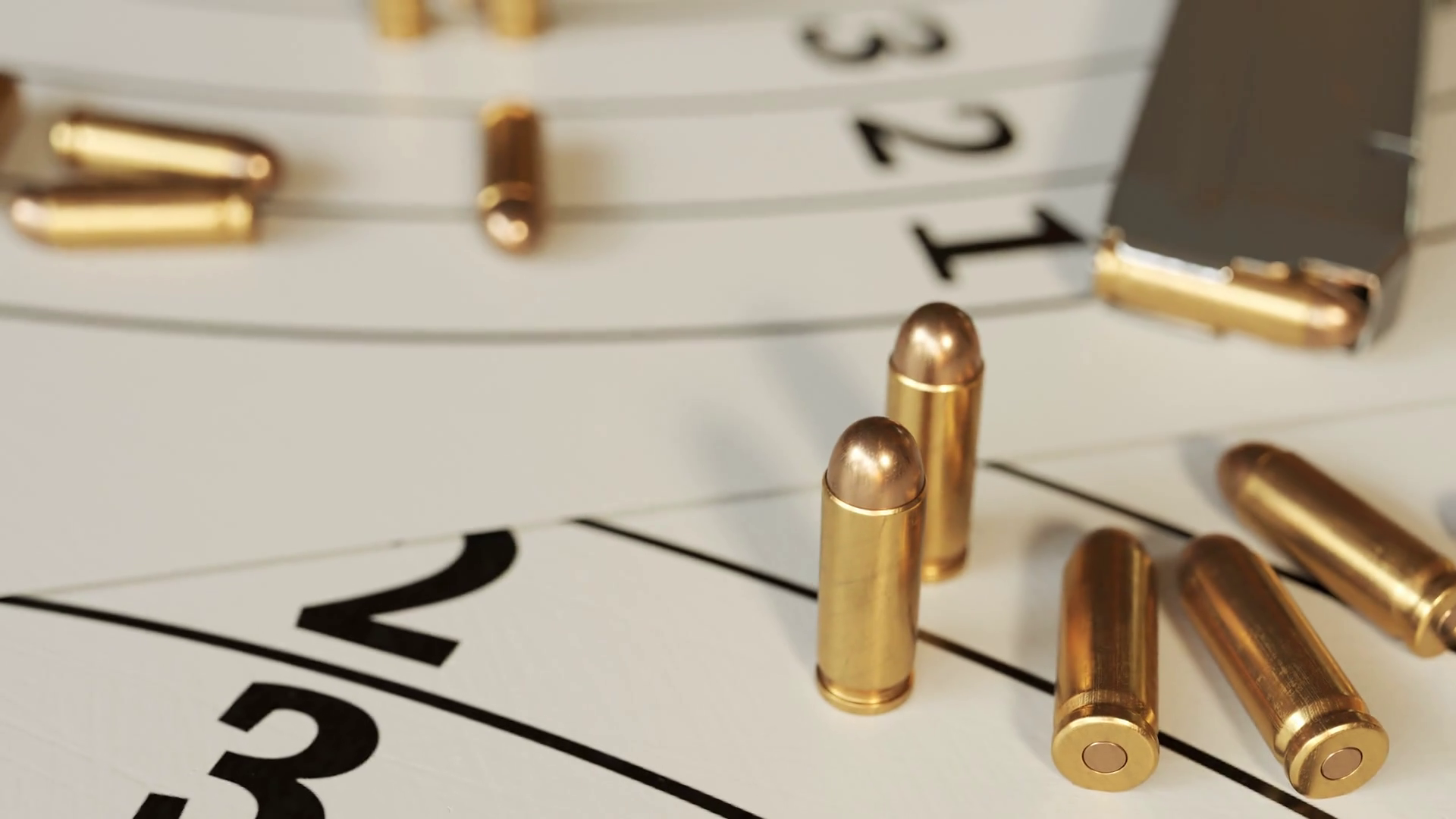 Close-up Of Falling 9mm Bullet Shells Stock Motion Graphics SBV ...