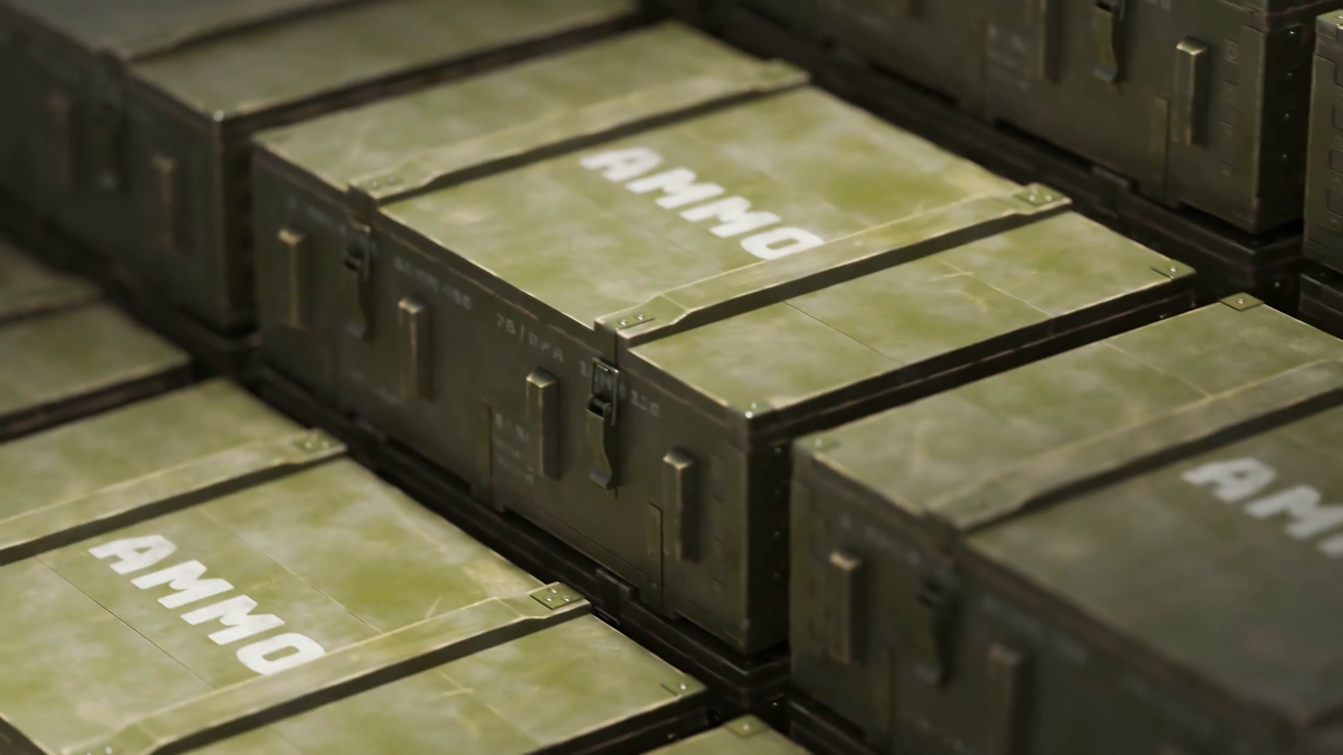 Huge Array Of Closed Wooden Military Boxes Stock Motion Graphics SBV ...