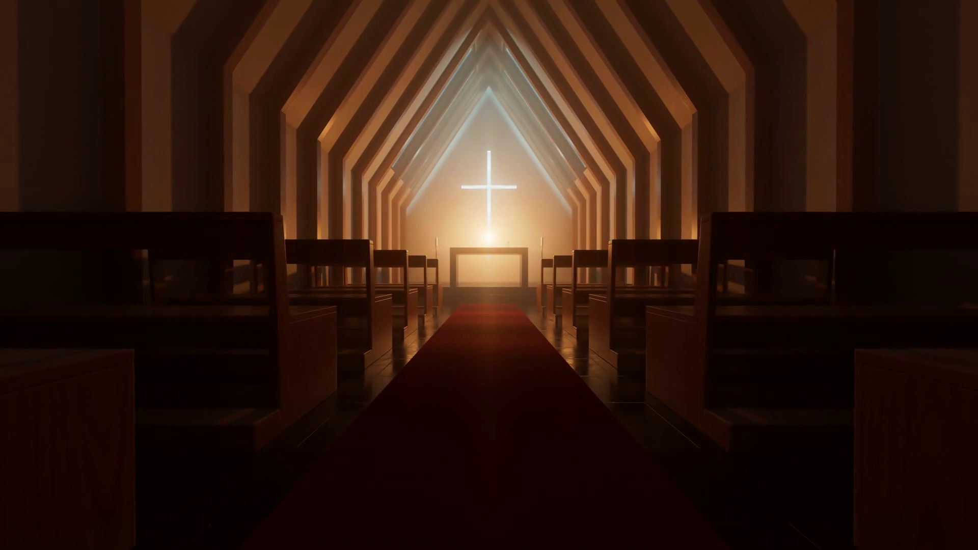 Modern Minimalistic Church Chapel Interior Stock Motion Graphics SBV ...