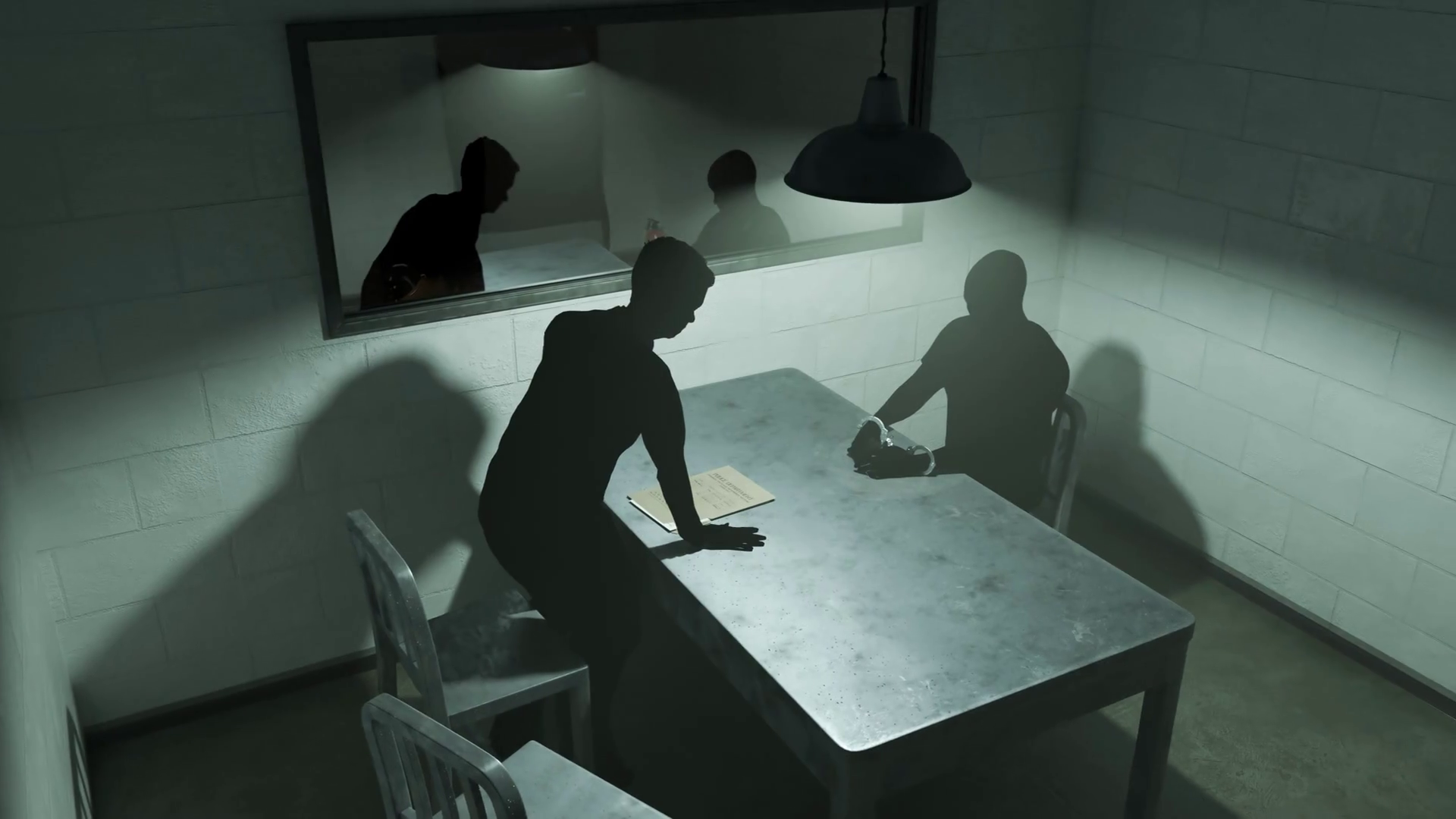 Interrogation Room With Dark Silhouettes Stock Motion Graphics SBV ...
