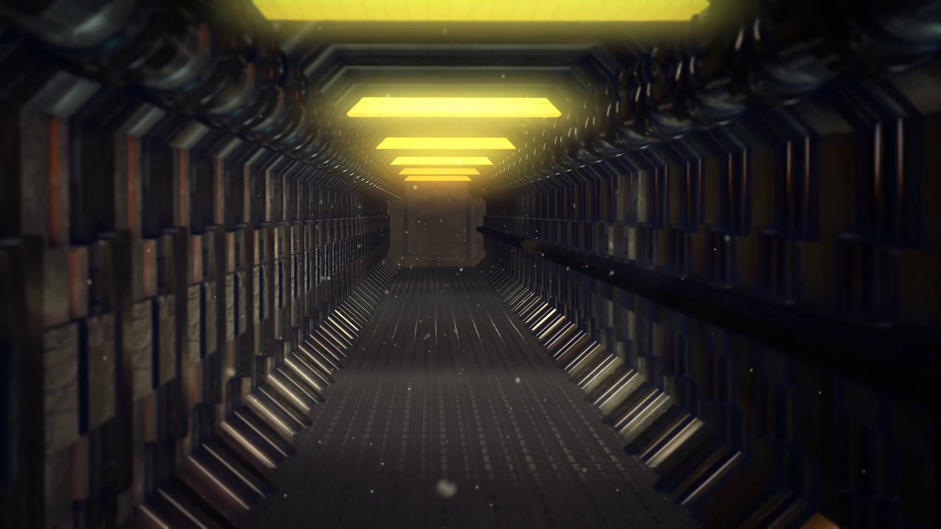 Long Straight Empty Enclosed Corridor With Stock Motion Graphics SBV ...