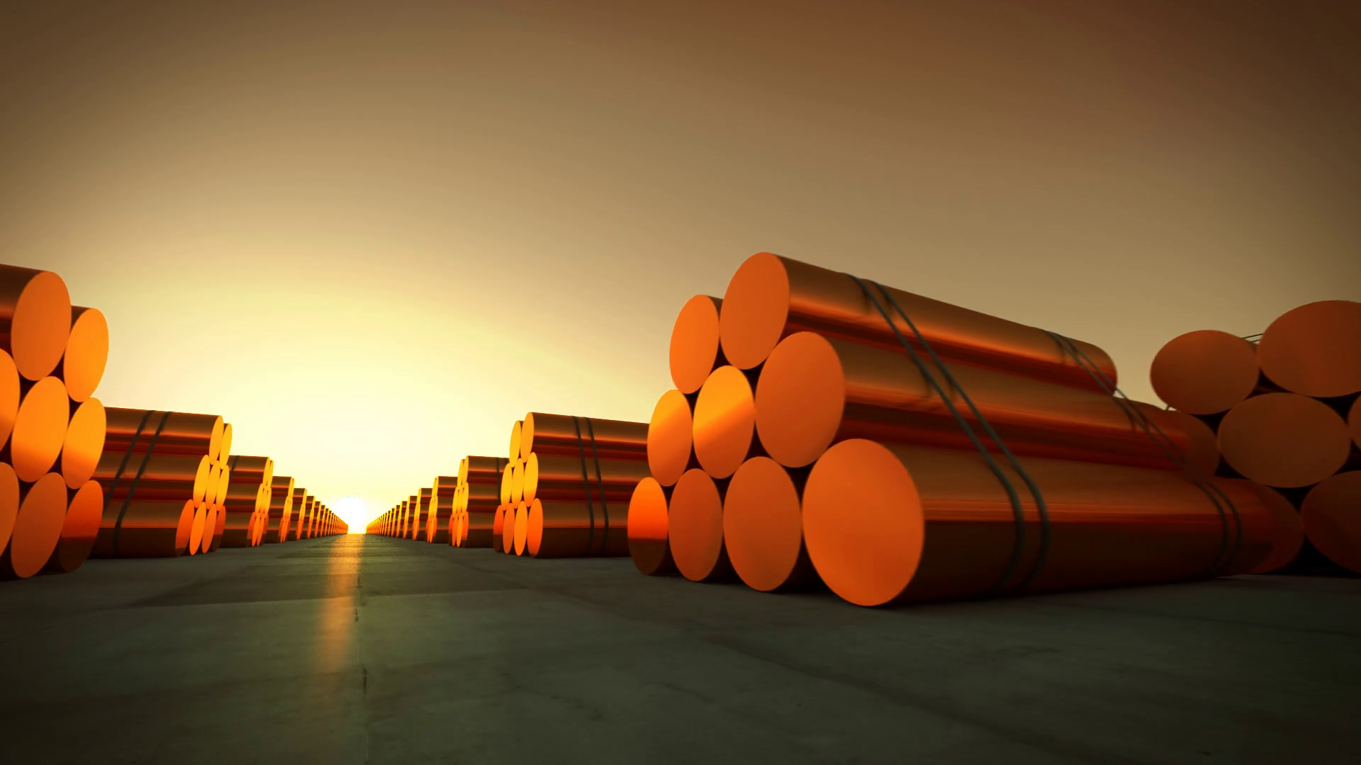 Loopable Animation Of Cylindrical Copper Stock Motion Graphics SBV ...