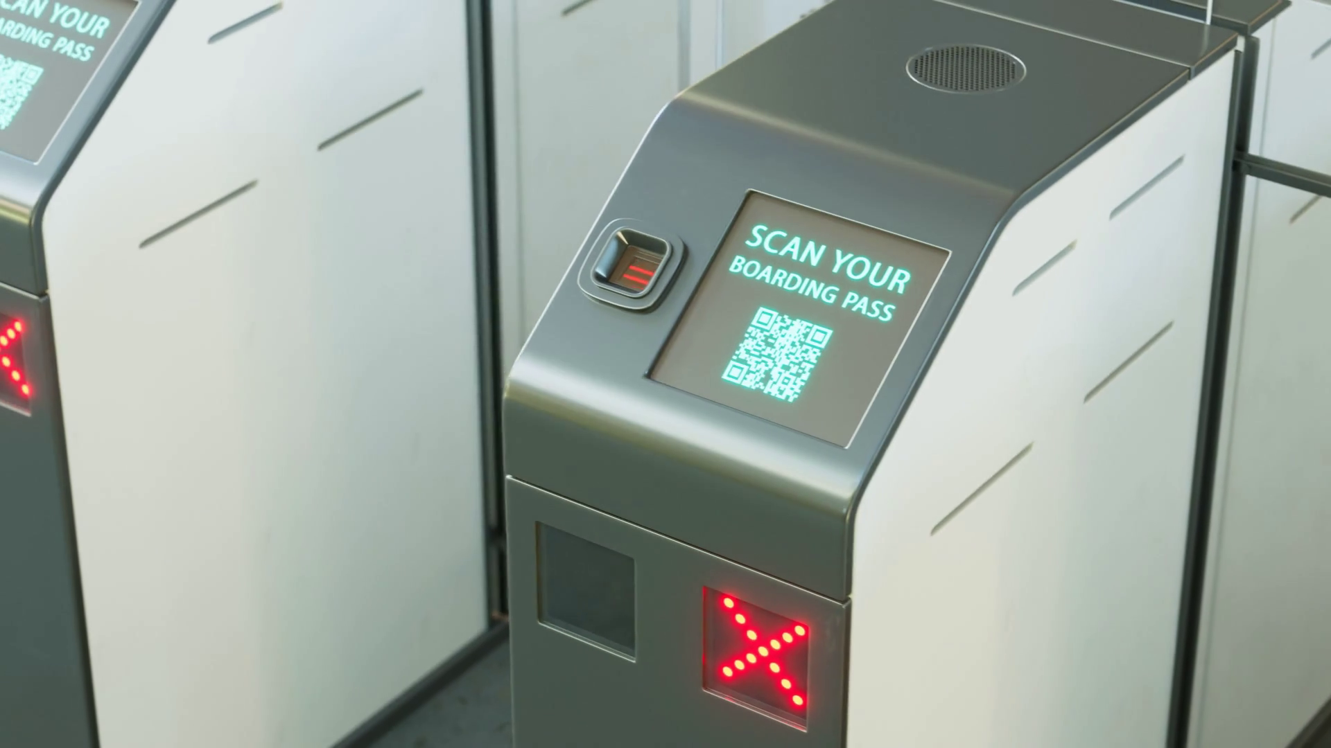 Loopable View At Mobile Border Gates At Stock Motion Graphics SBV ...