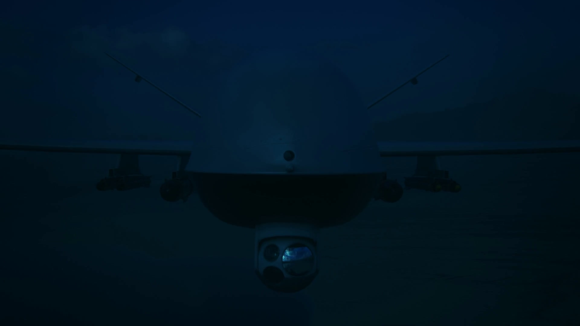 Military Predator Drone Flying At Night Stock Motion Graphics SBV ...