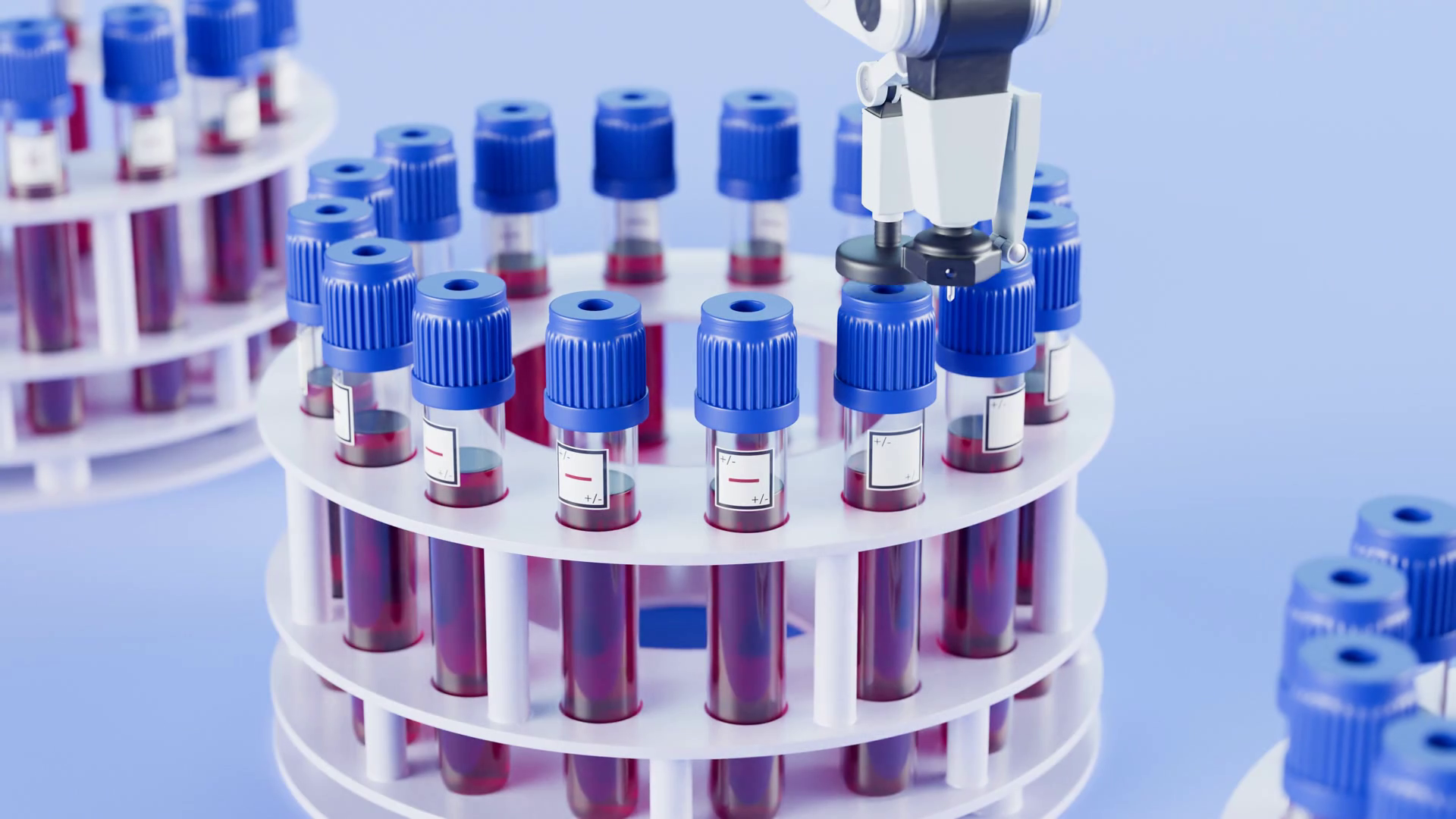 Modern Lab Robot Tests Blood Samples Stock Motion Graphics SBV ...