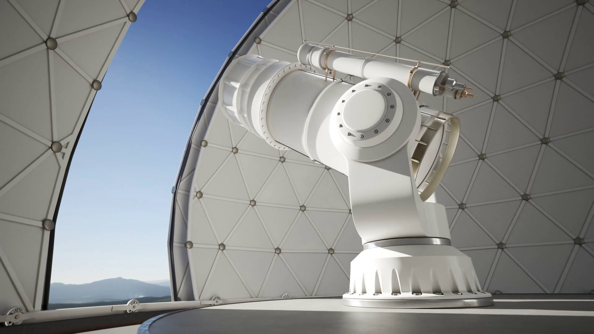 Modern Telescope Inside Sci-fi Observatory Stock Motion Graphics SBV ...