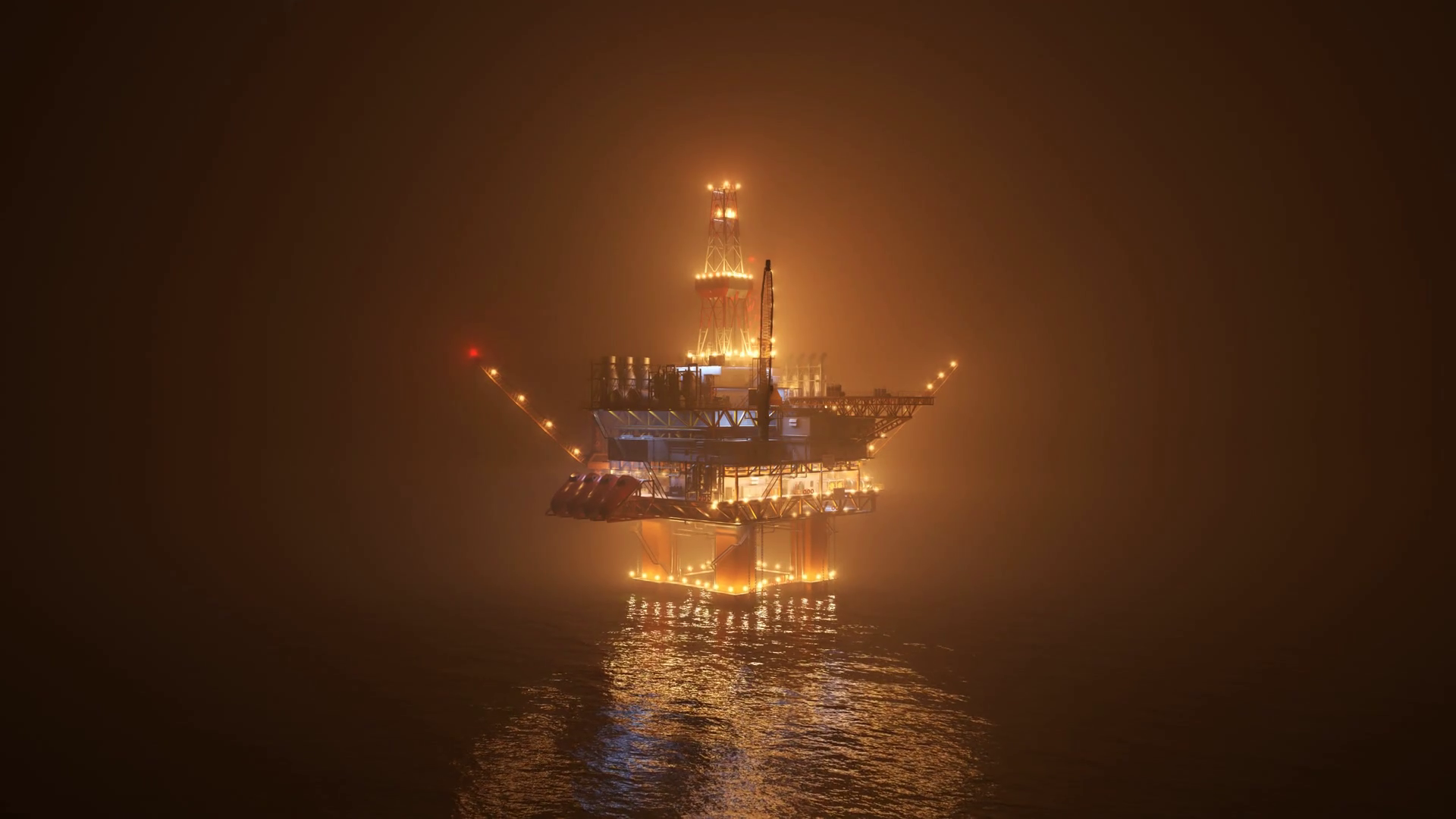 Big Oil Rig Working On Open Ocean During Stock Motion Graphics SBV ...
