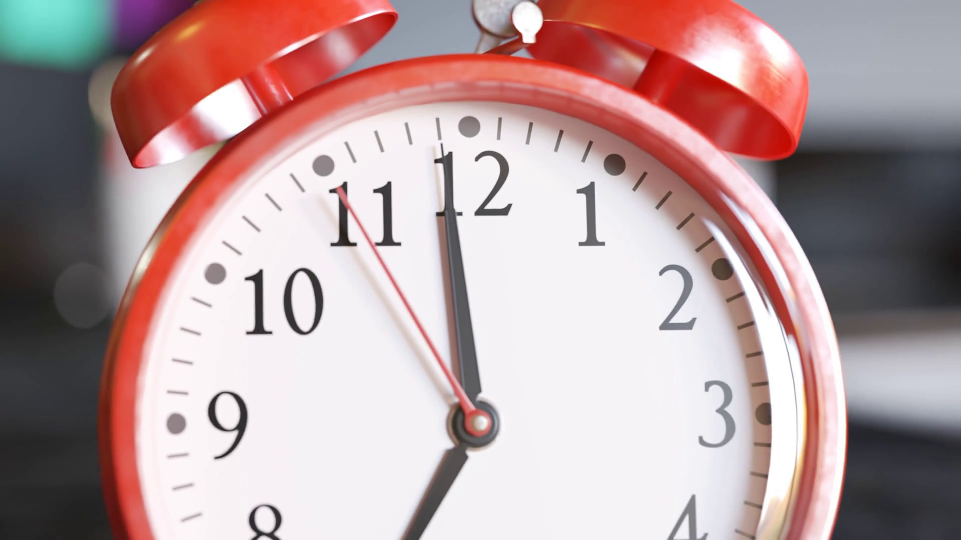 Old Vintage Red Alarm Clock Standing On Stock Motion Graphics SBV ...