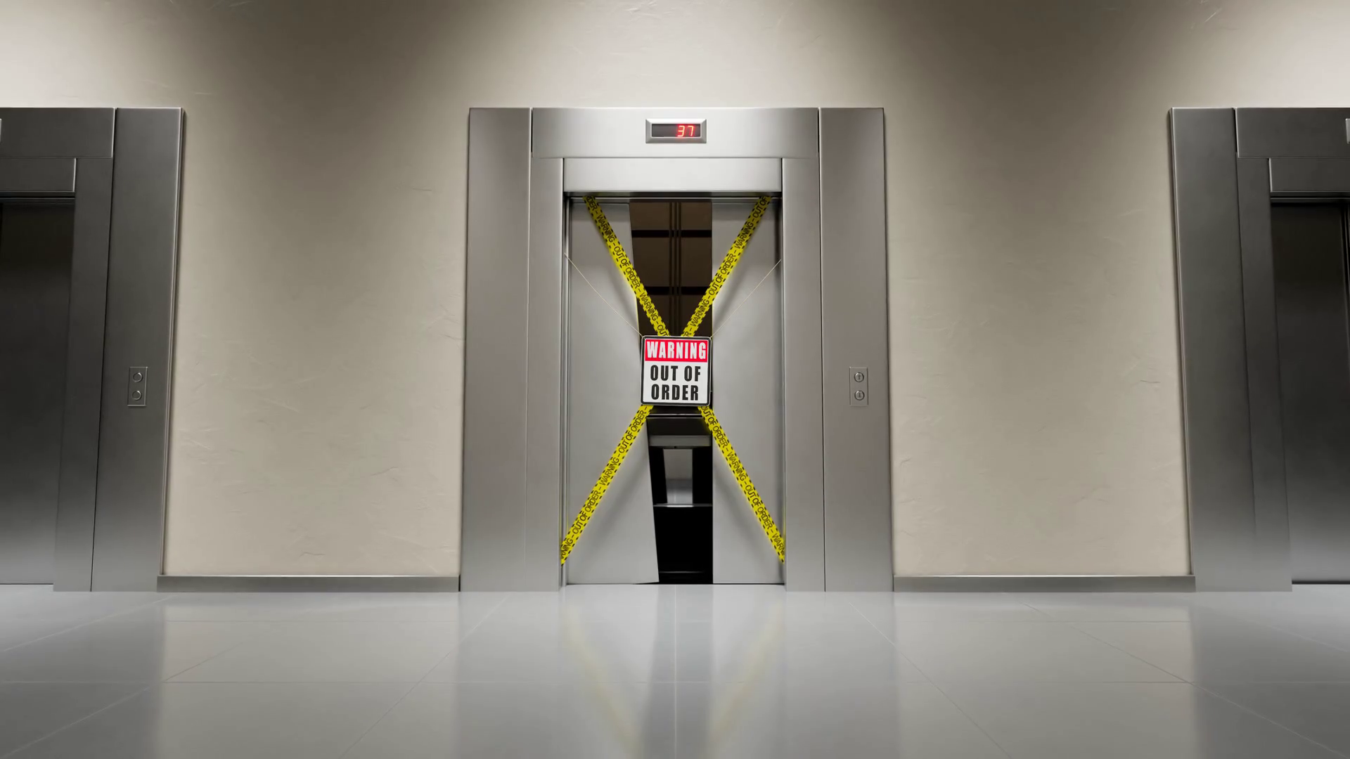 Out Of Order Warning Sign Hanging In Front Stock Motion Graphics SBV ...