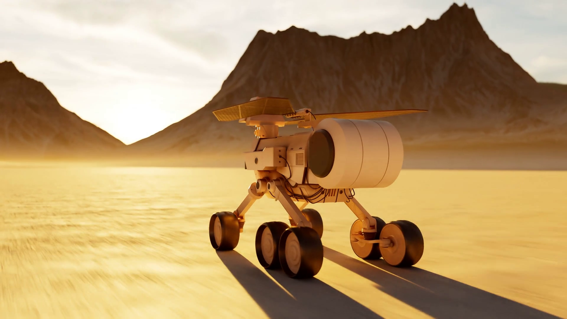 Planetary Rover Heading To Cosmic Base Test Stock Motion Graphics SBV ...