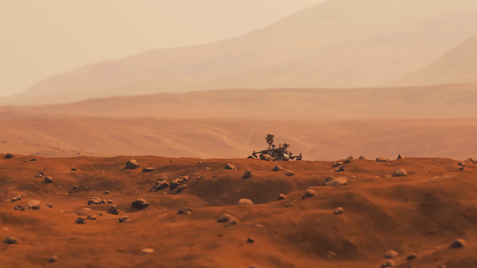 Planetary Rover On Surface Of Mars Exploring Stock Motion Graphics SBV ...
