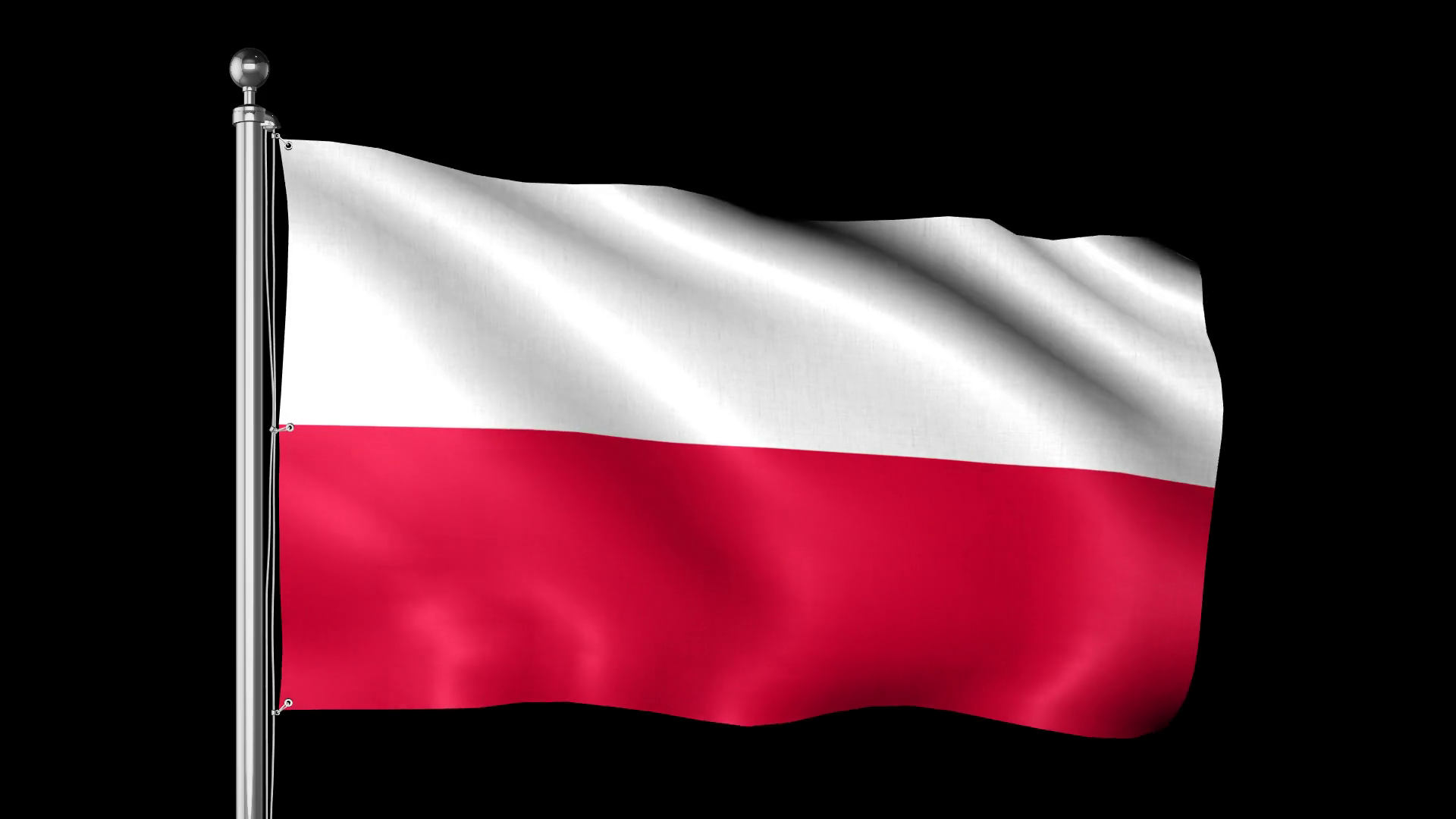 Poland Flag Waving Loopable Perfect Titles Stock Motion Graphics SBV ...