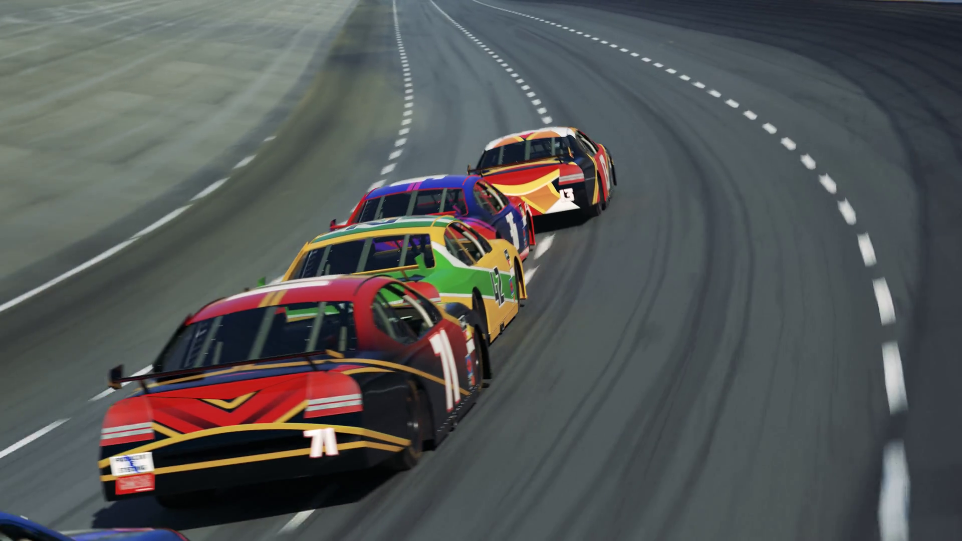 Race Car Speeding Along Curve Racetrack On Stock Motion Graphics SBV ...