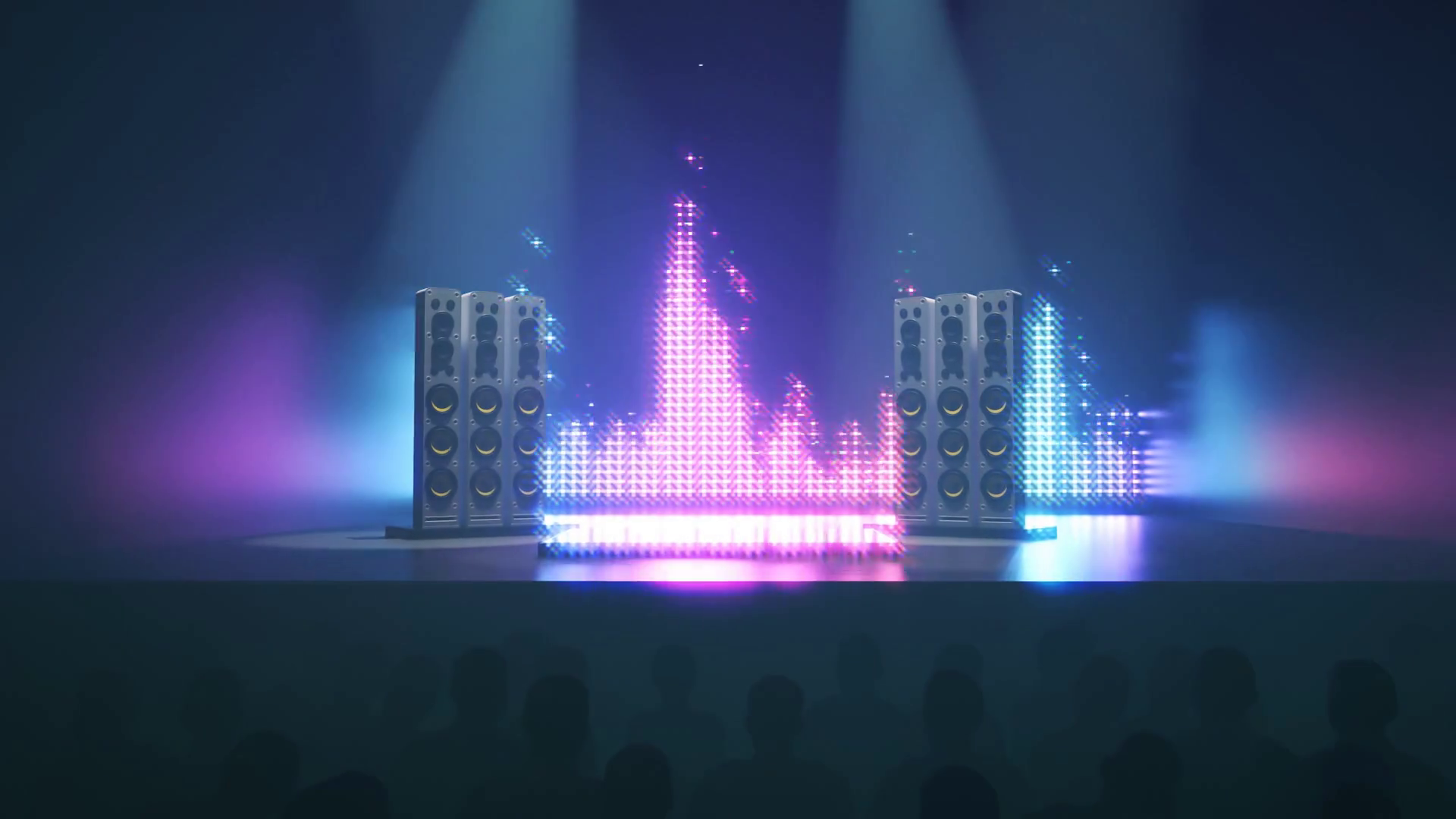 Crowded Concert Hall With Scene Stage Lights Stock Motion Graphics SBV ...
