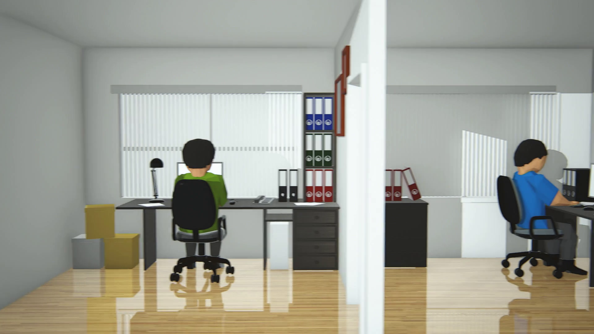 Aerial View Of Corporate Open Room With Stock Motion Graphics SBV ...