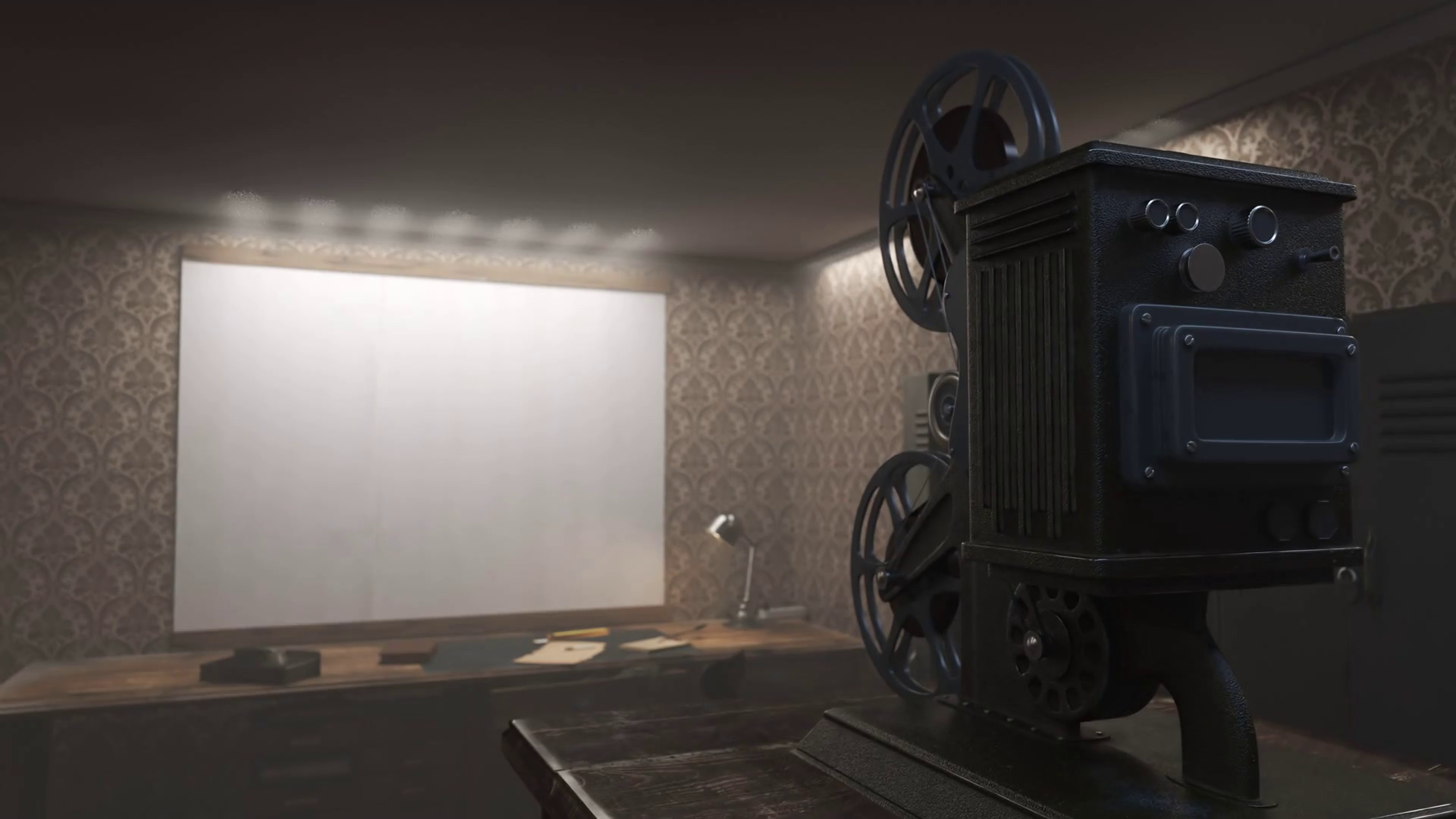 Vintage Projector On Dark Background Retro Stock Motion Graphics SBV ...