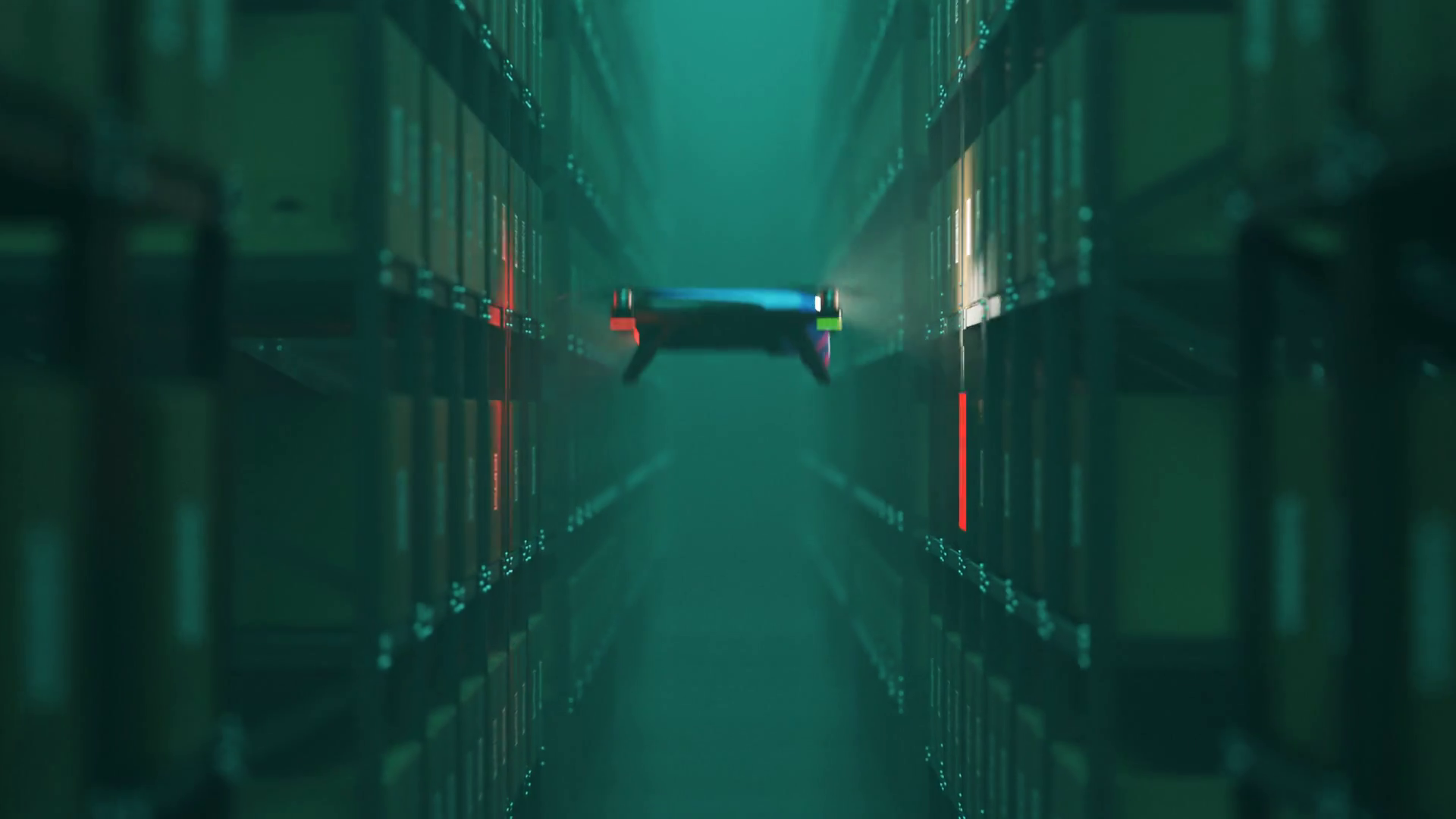 Warehouse Drone Scanning Qr Codes On Stock Motion Graphics SBV ...