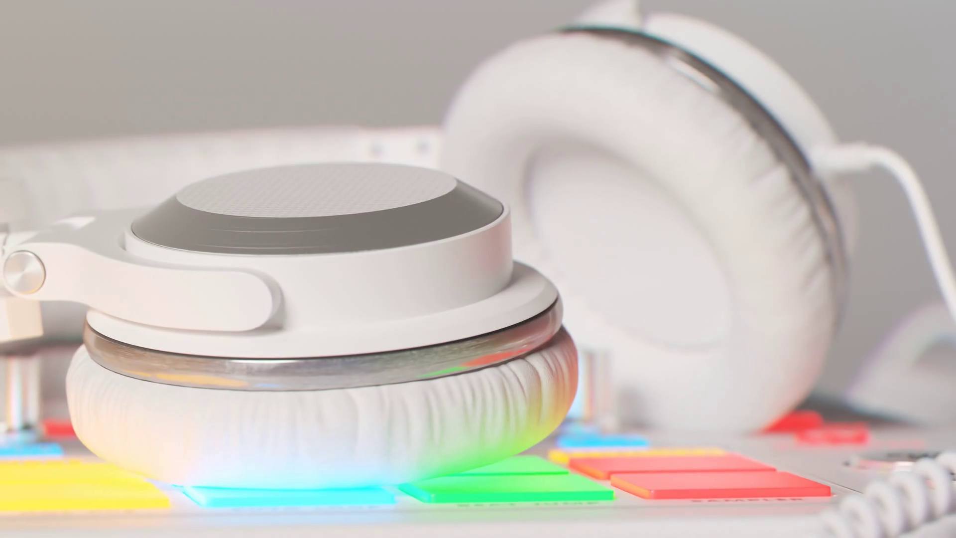 White Dj Set With Headphones In Sterile Stock Motion Graphics SBV ...