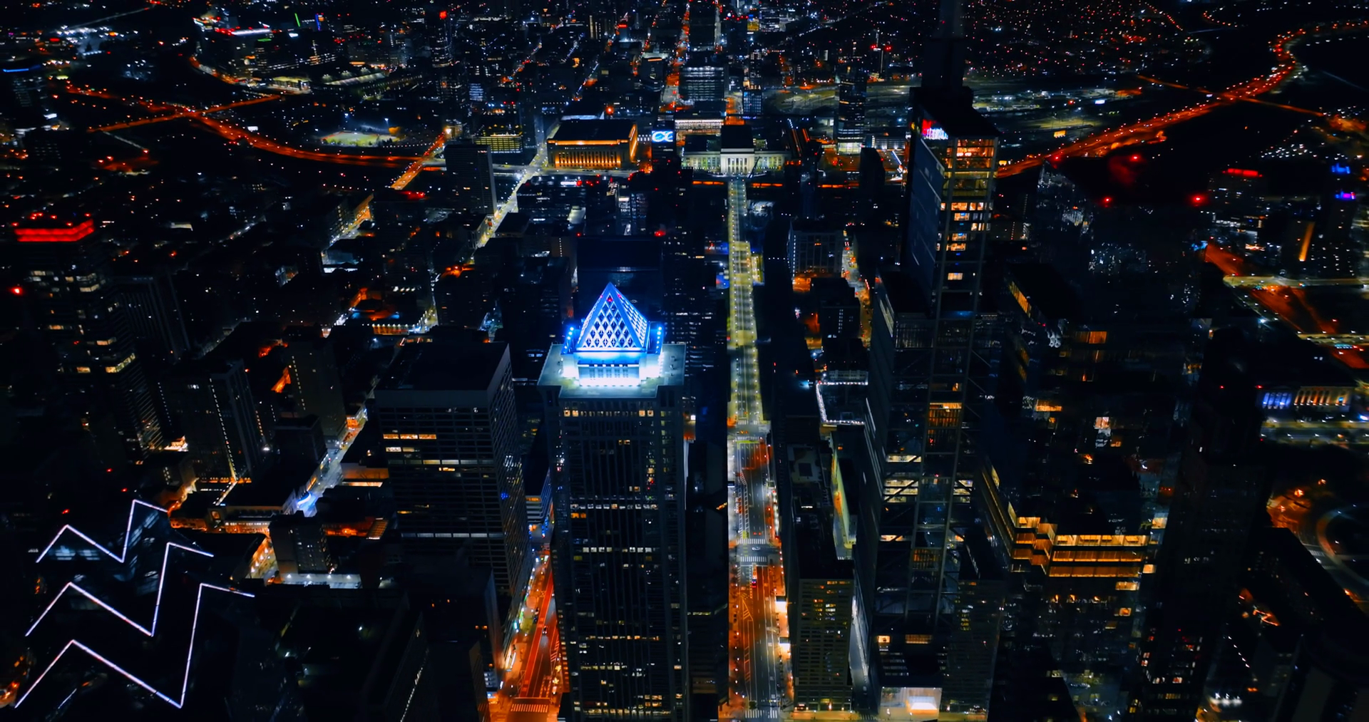 Bright Sparkling City Scenery At Night Stock Footage SBV-352964079 ...