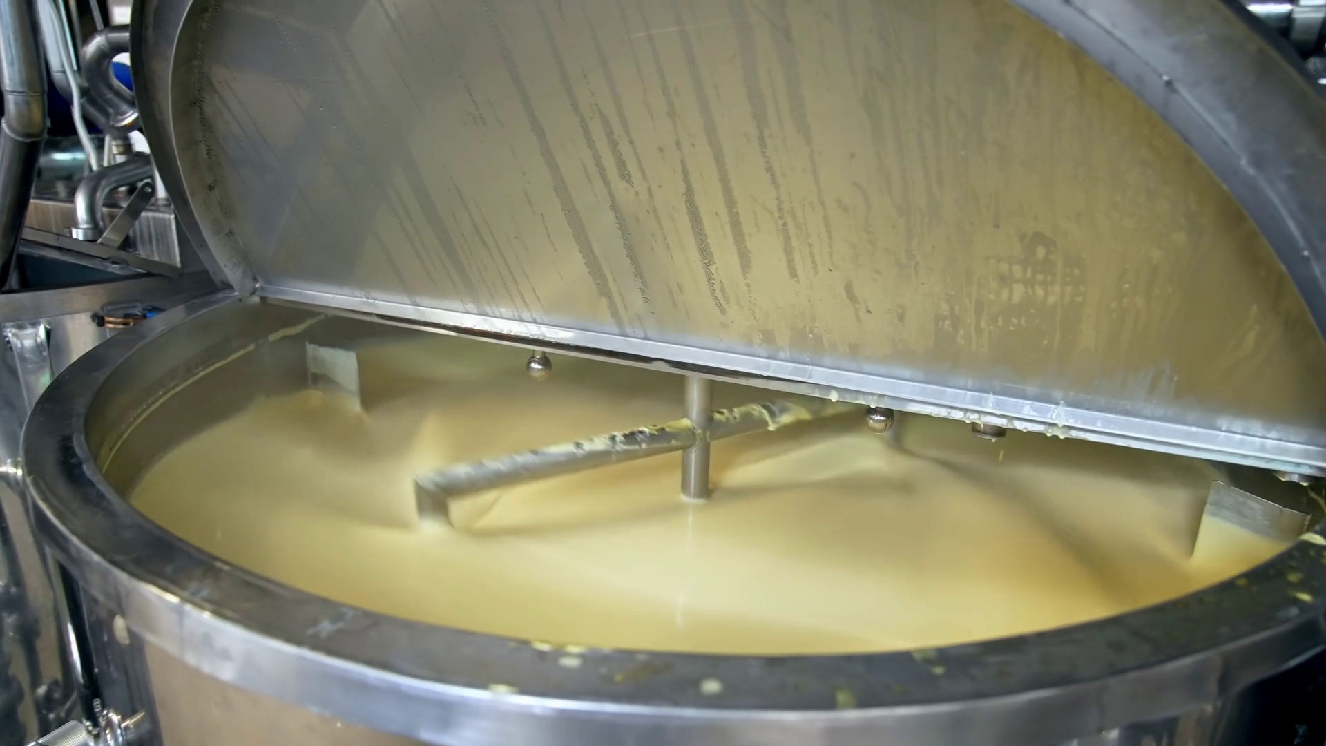 Butter Production Automated Equipment Mixing Stock Footage SBV ...