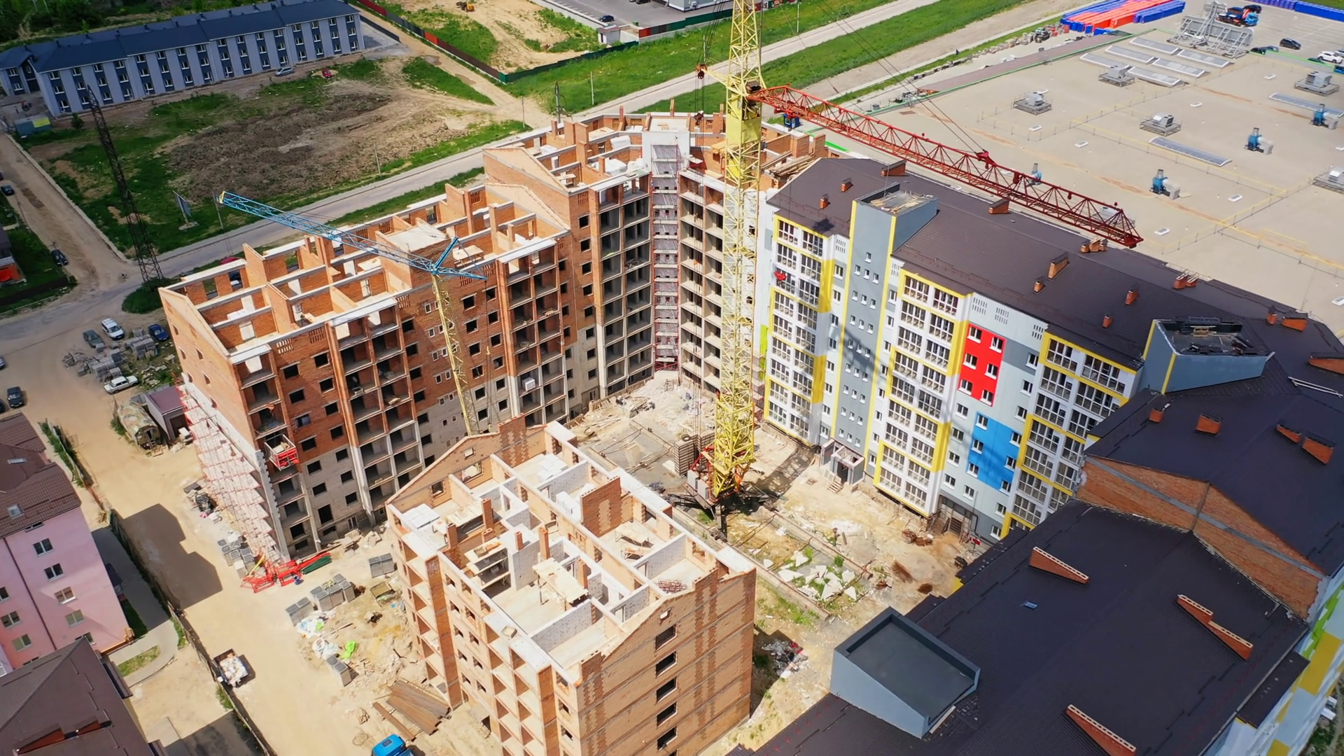 Construction Site Shot From Above Aerial Stock Footage SBV-353227655 ...